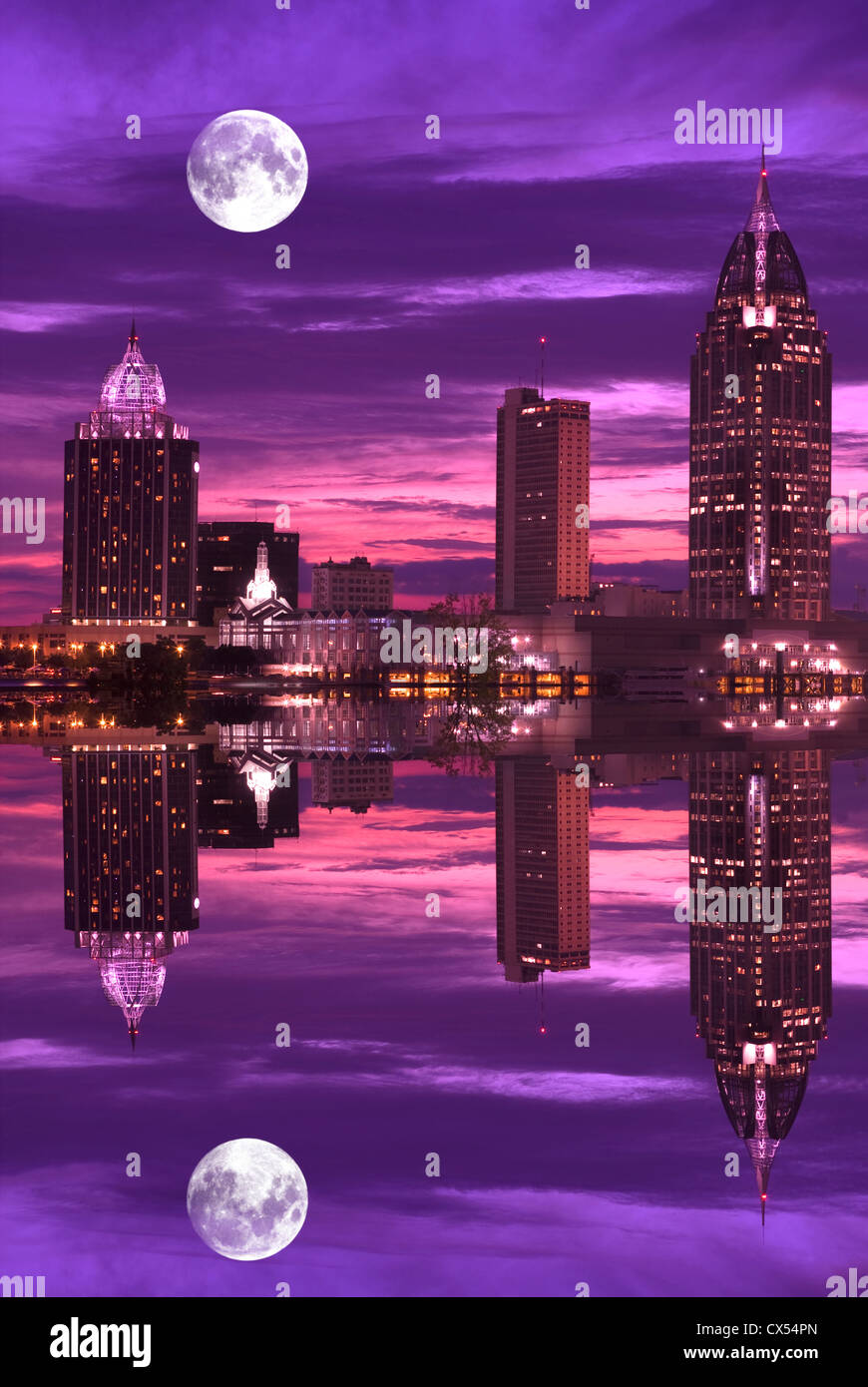 RSA TOWER BATTLE HOUSE BUILDING DOWNTOWN SKYLINE MOBILE ALABAMA USA ...