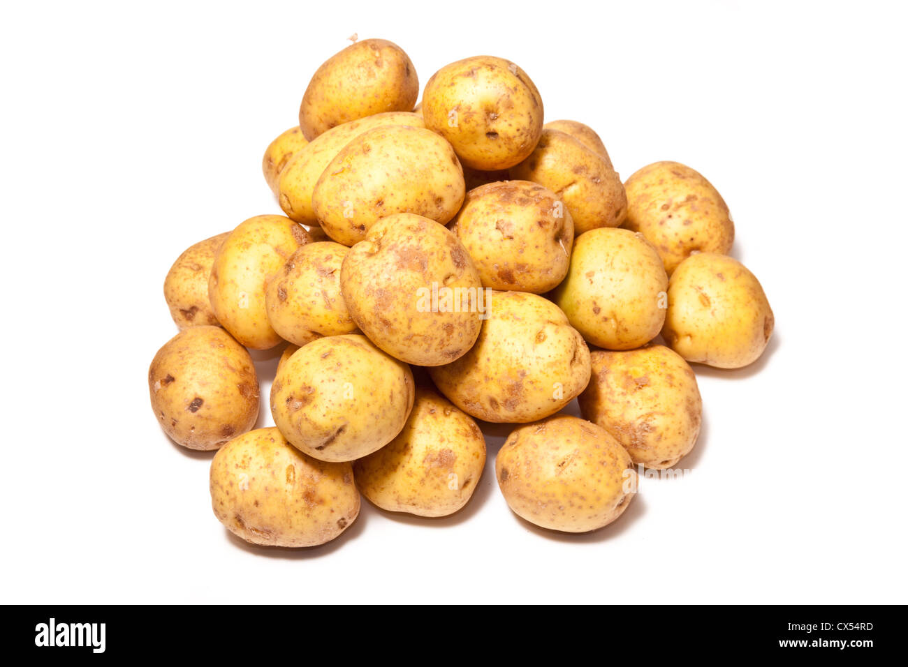 White Potatoes isolated on a white studio background Stock Photo - Alamy