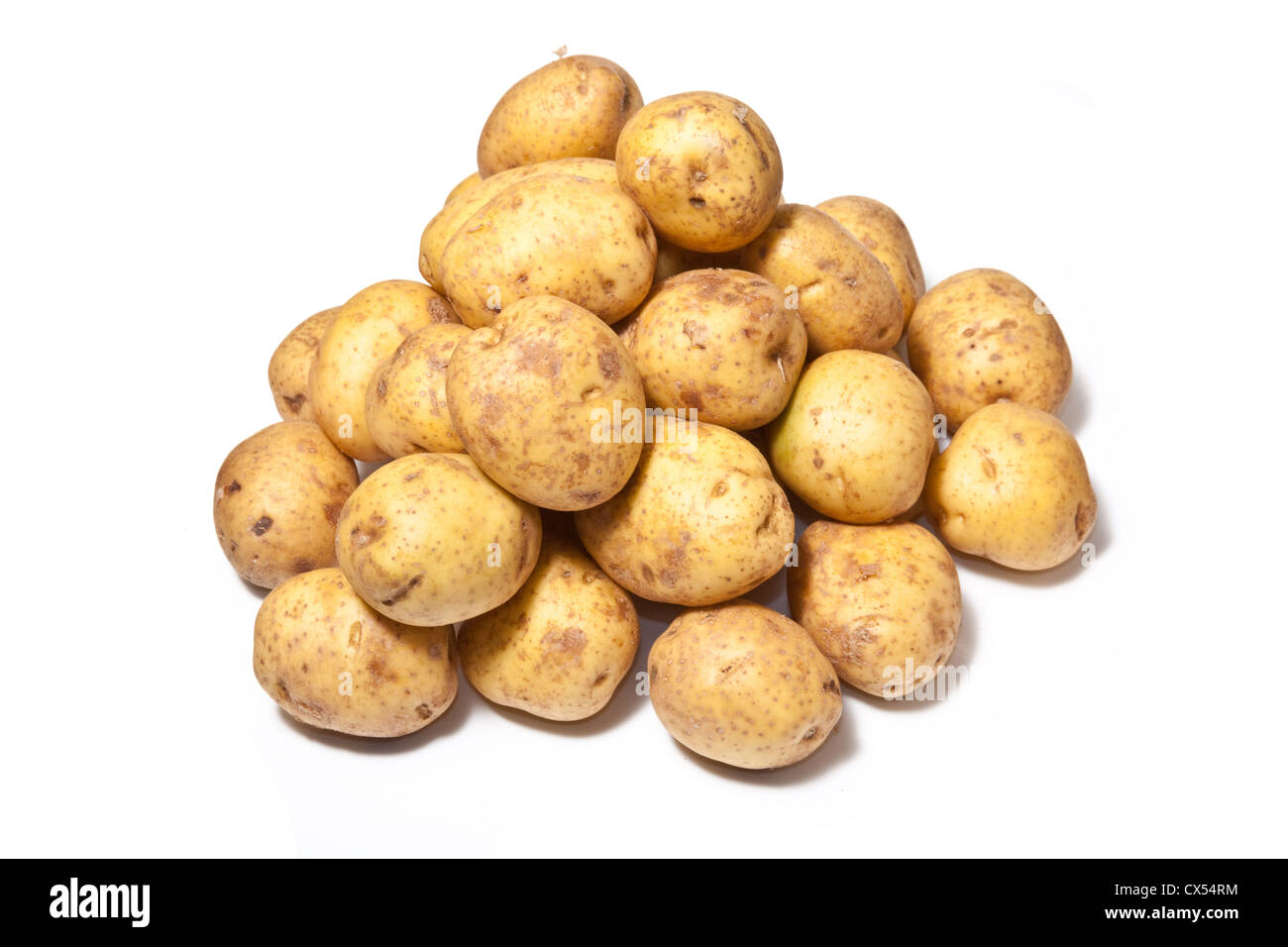White Potatoes isolated on a white studio background Stock Photo - Alamy