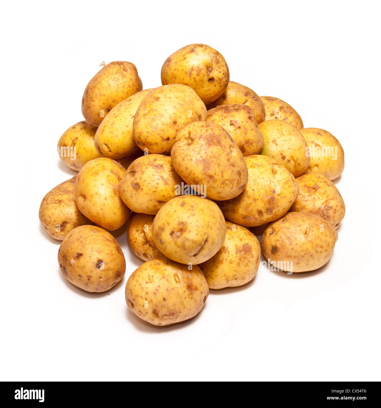 White Potatoes isolated on a white studio background Stock Photo - Alamy