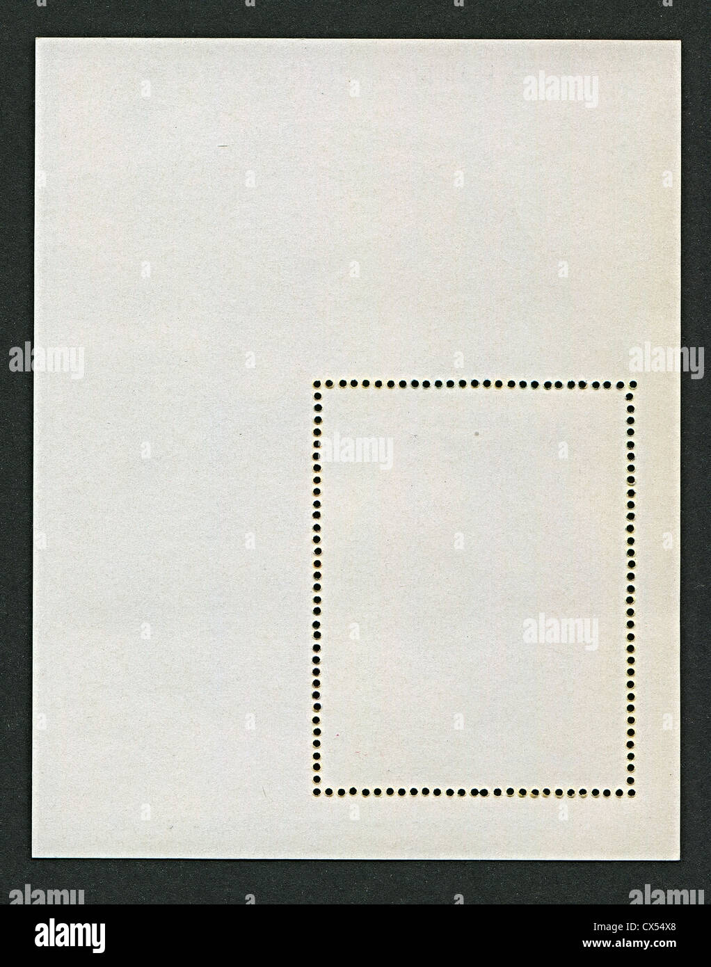 The reverse side of a postage stamp Stock Photo - Alamy