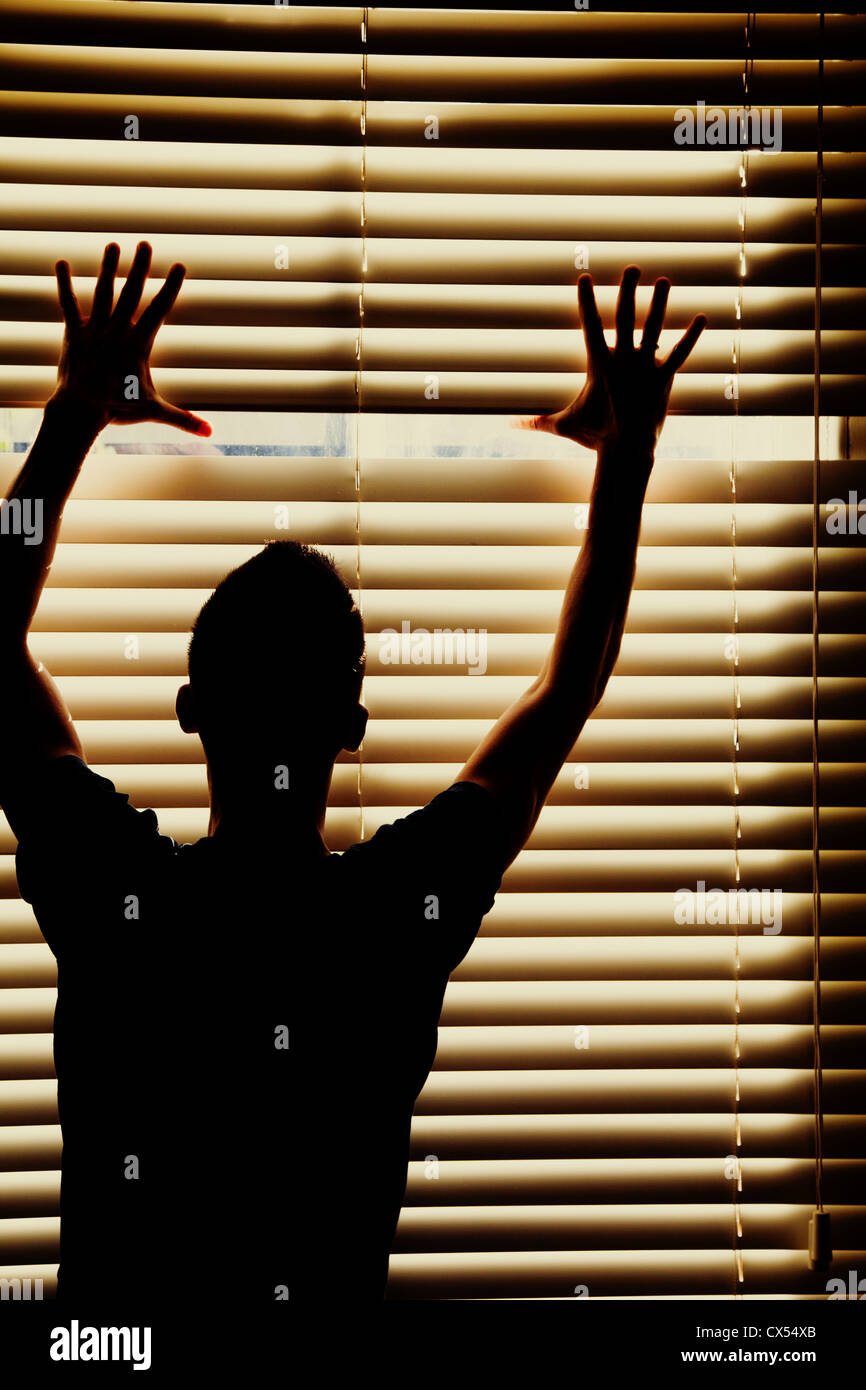 Man Opening Window Blinds High Resolution Stock Photography and Images ...