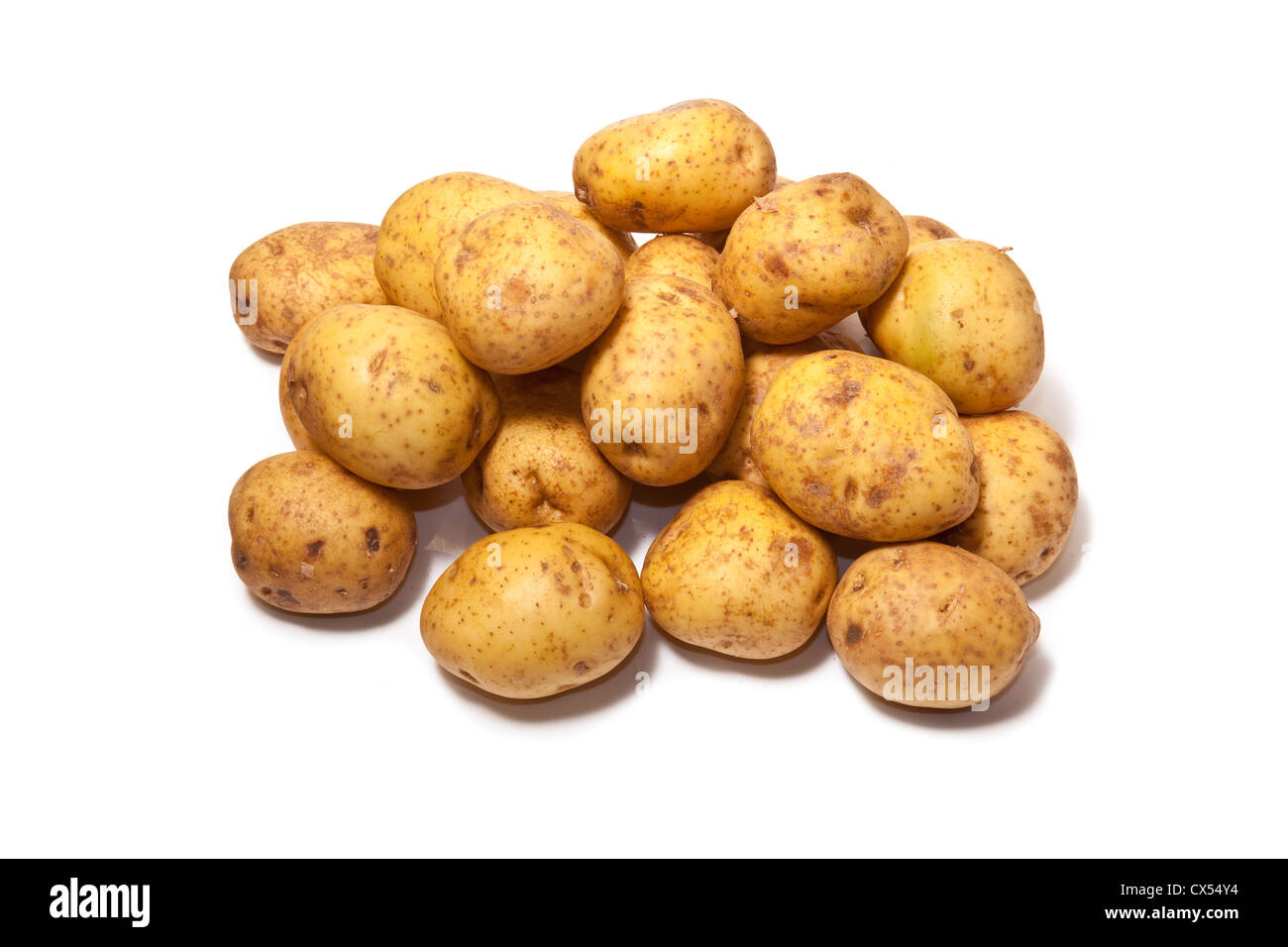 White Potatoes isolated on a white studio background Stock Photo - Alamy