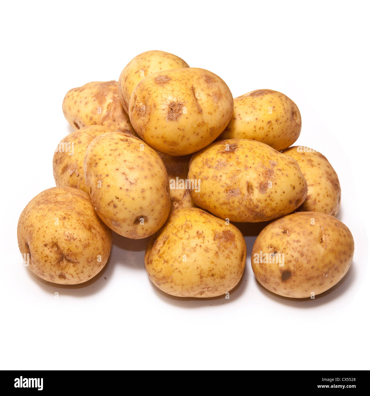 White Potatoes isolated on a white studio background Stock Photo - Alamy