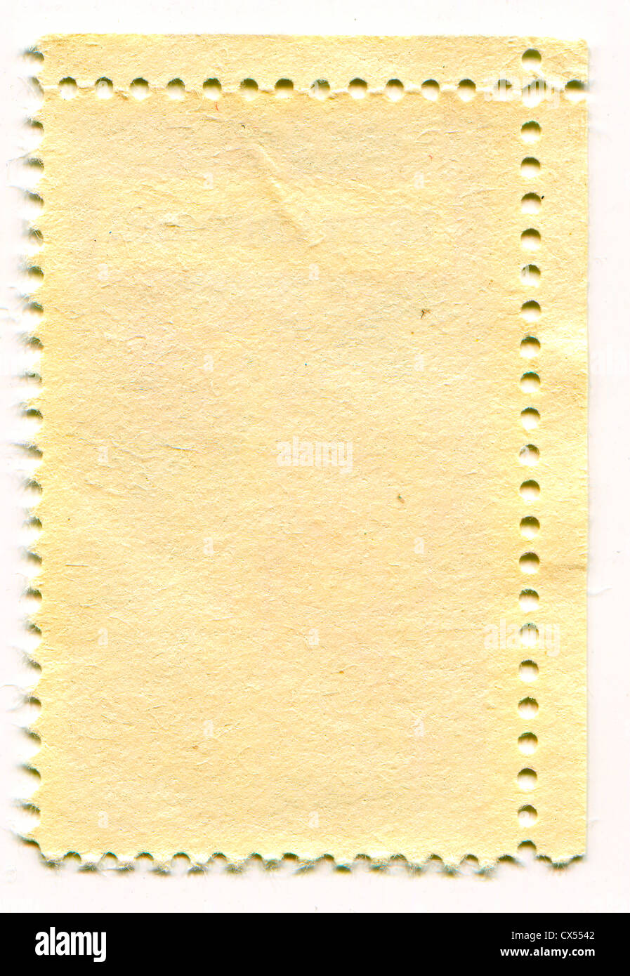 The reverse side of a postage stamp Stock Photo - Alamy