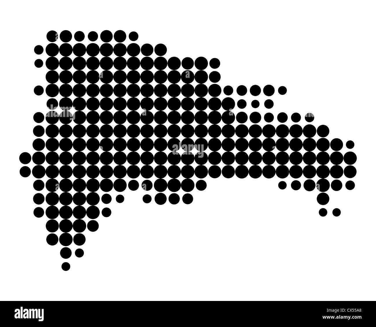 Map of dominican republic Black and White Stock Photos & Images - Alamy