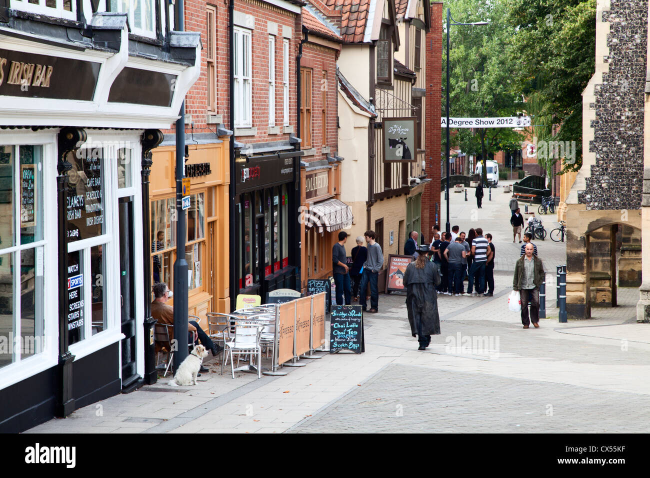 Busy St Georges Street in Norwich Norfolk England Stock Photo - Alamy