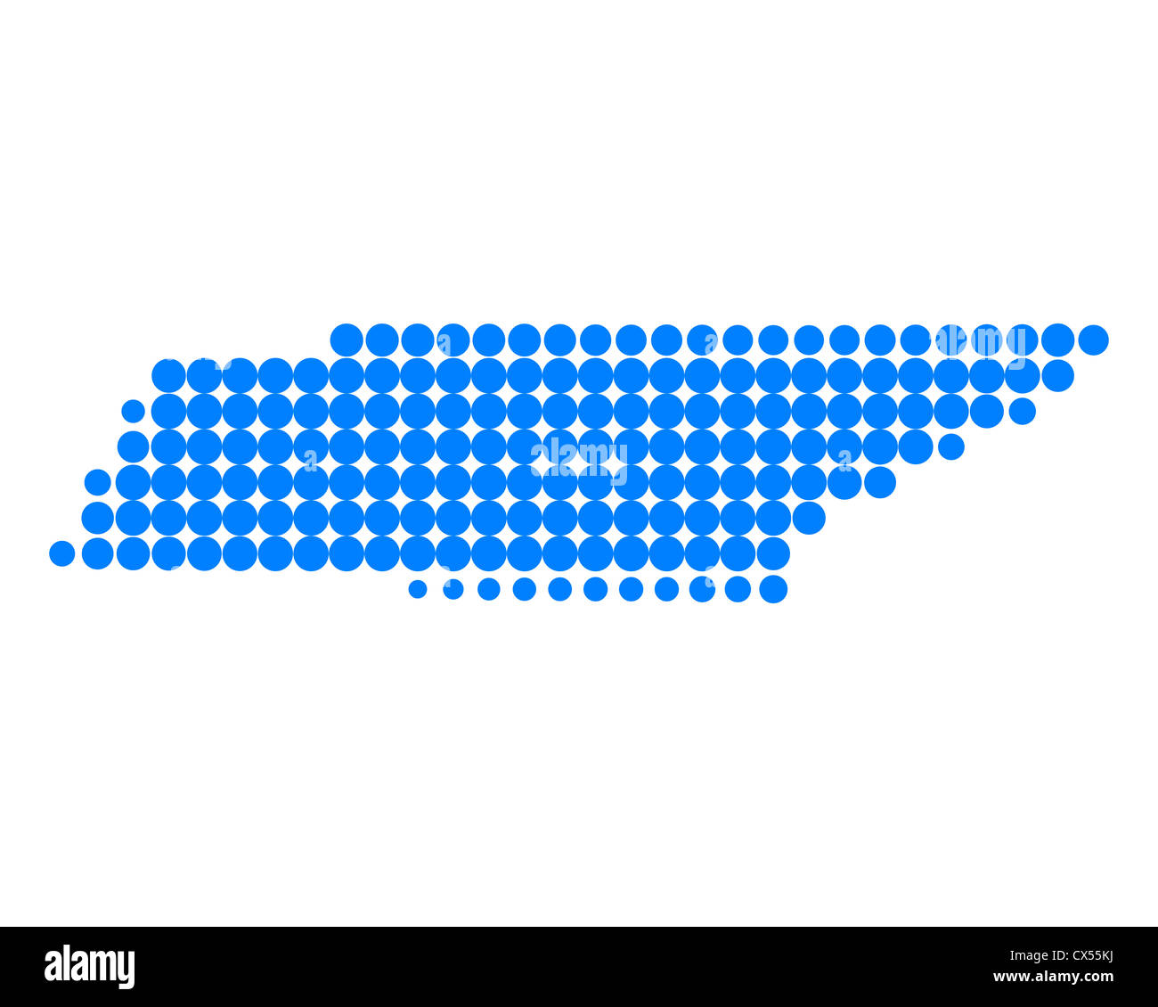 Dot map tennessee state hi-res stock photography and images - Alamy