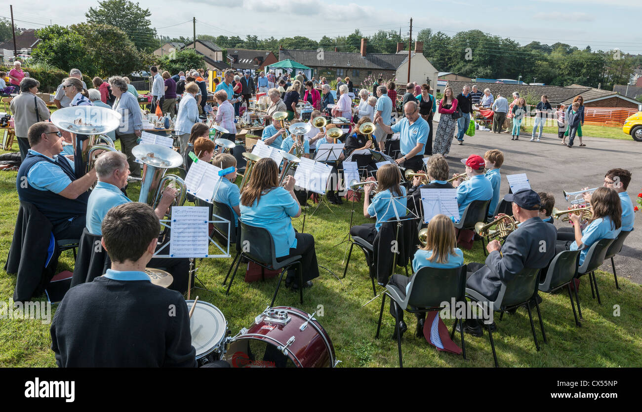 LYDNEY TRAINING BAND AT CHURCH FETE ENTERTAINING CROWD AT CHURCH FETE ...