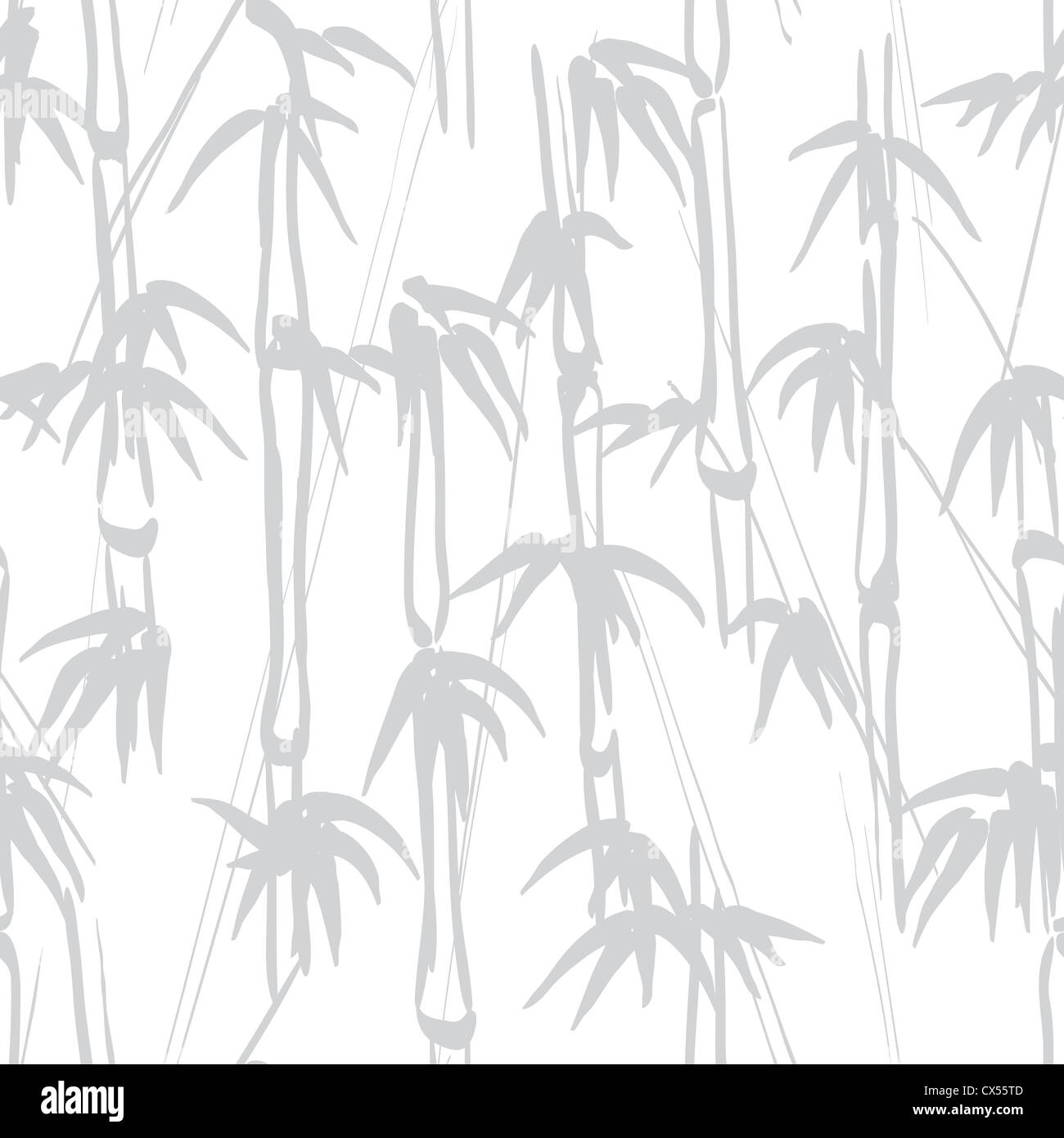 Gray bamboo seamless on white background. Drawing illustration Stock ...