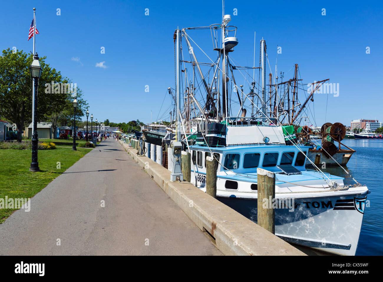 Boats in the harbor at Hyannis, Barnstable, Cape Cod, Massachusetts ...