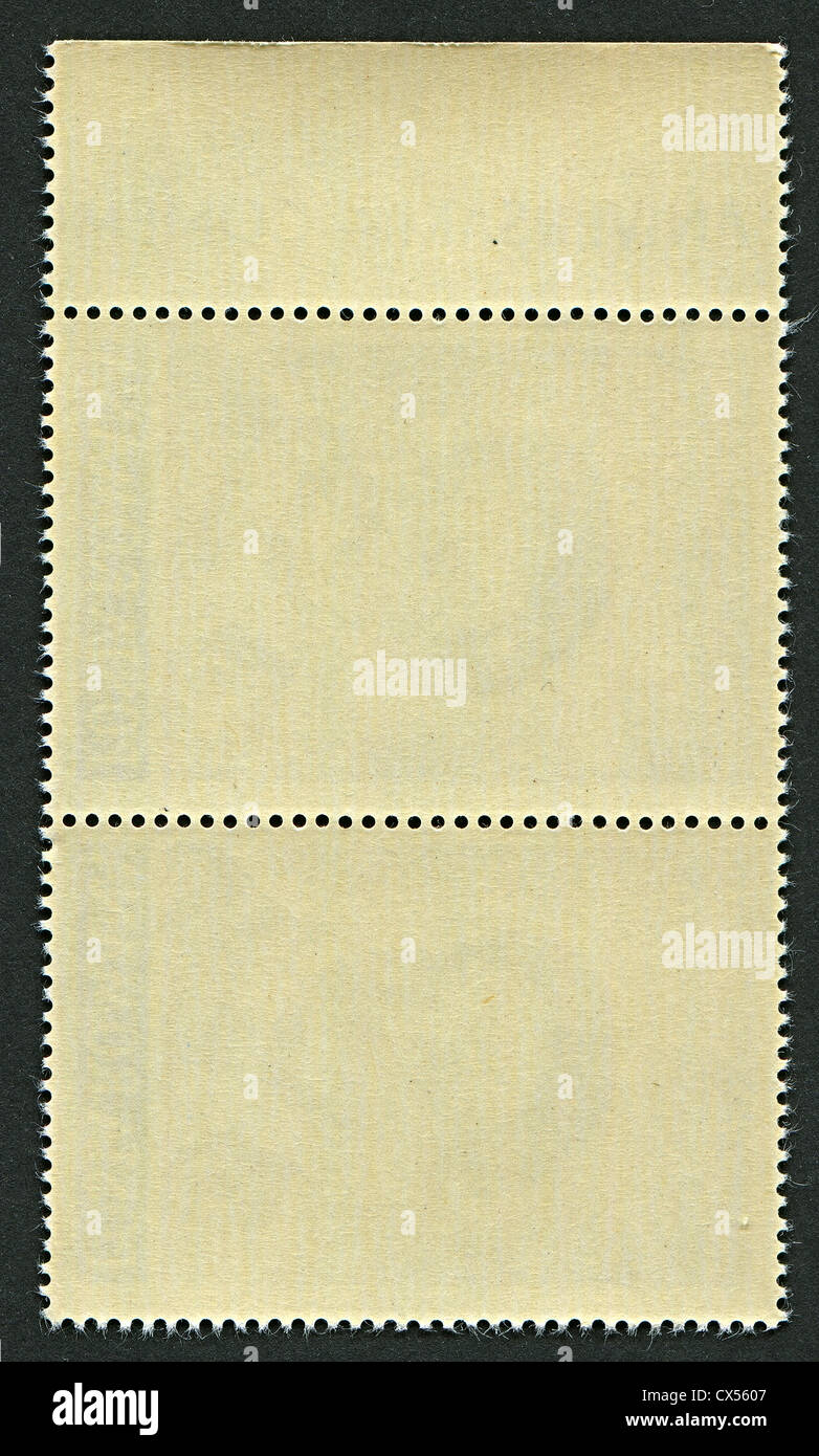 The reverse side of a postage stamp Stock Photo - Alamy