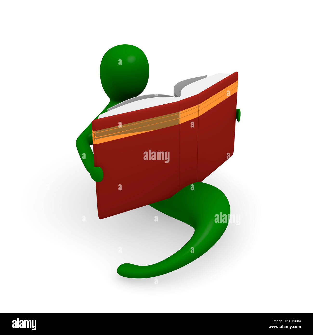 Worm reading a book Stock Photo - Alamy