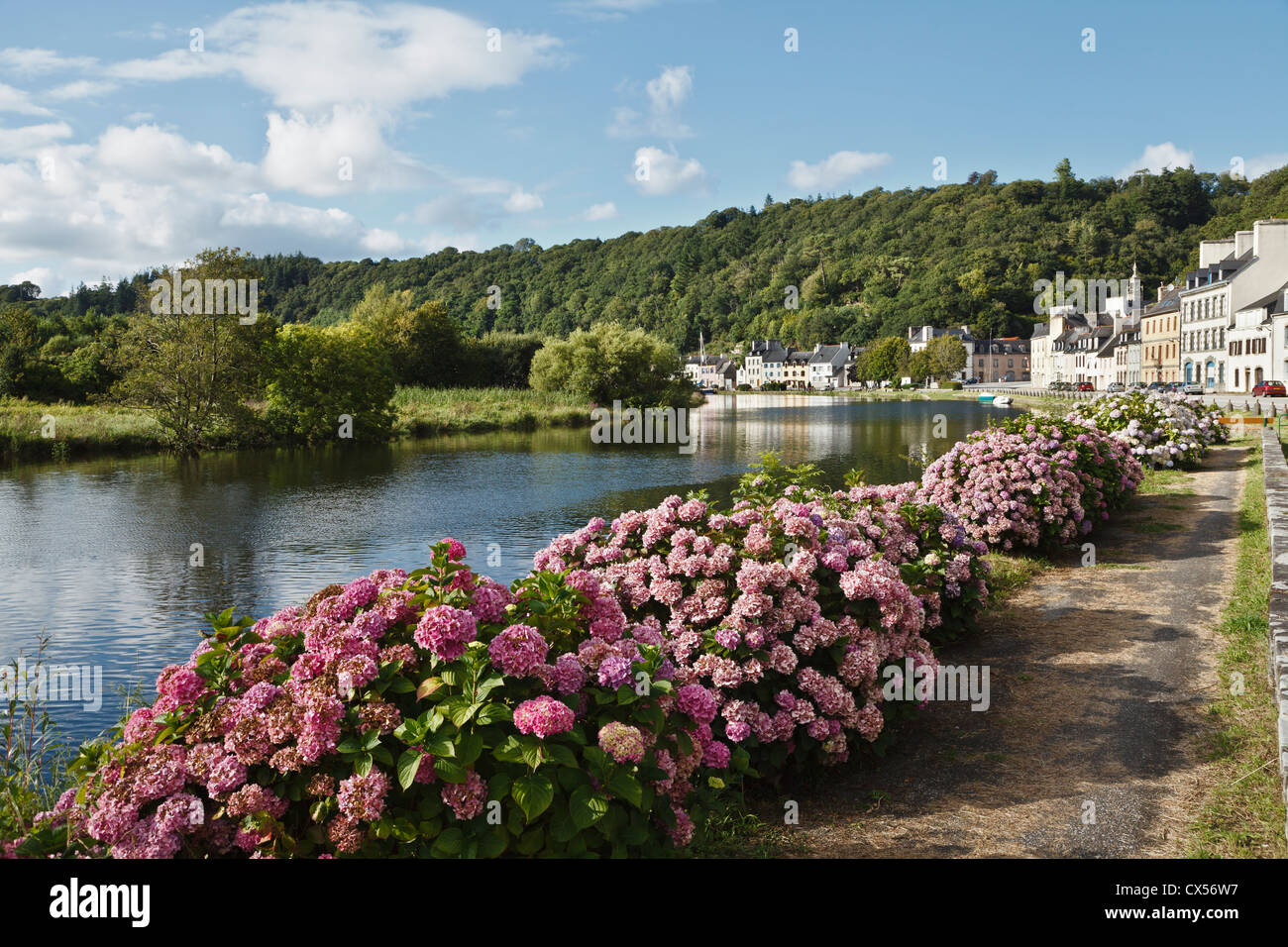 Port Launay and the River Aulne, Finistère, Brittany, France Stock ...