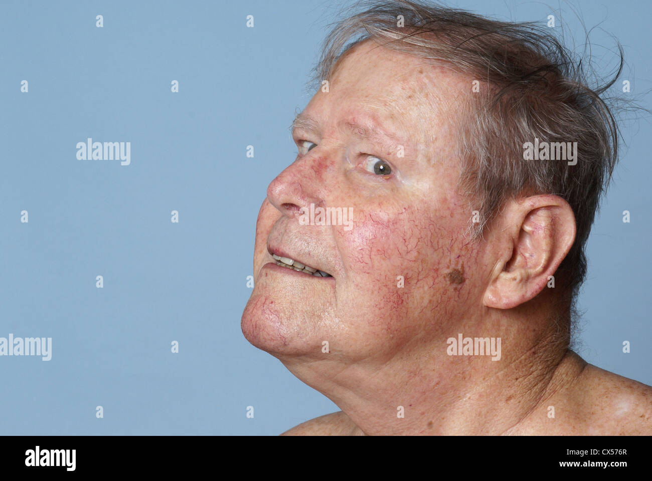 Face of aging man Stock Photo - Alamy