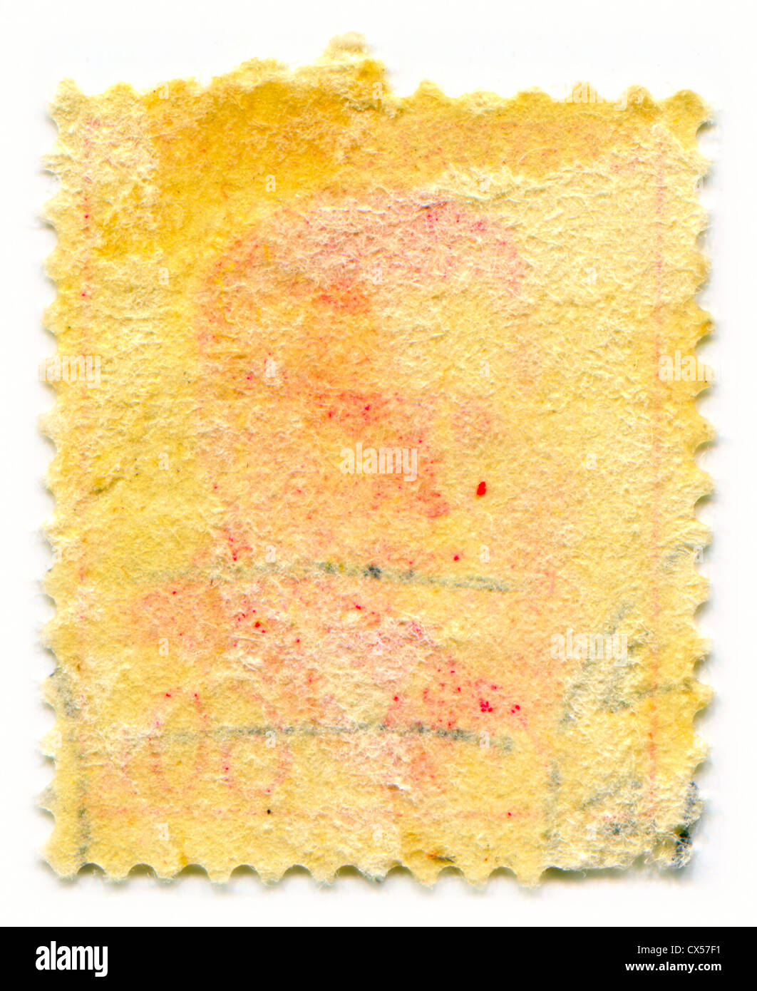 The reverse side of a postage stamp Stock Photo - Alamy