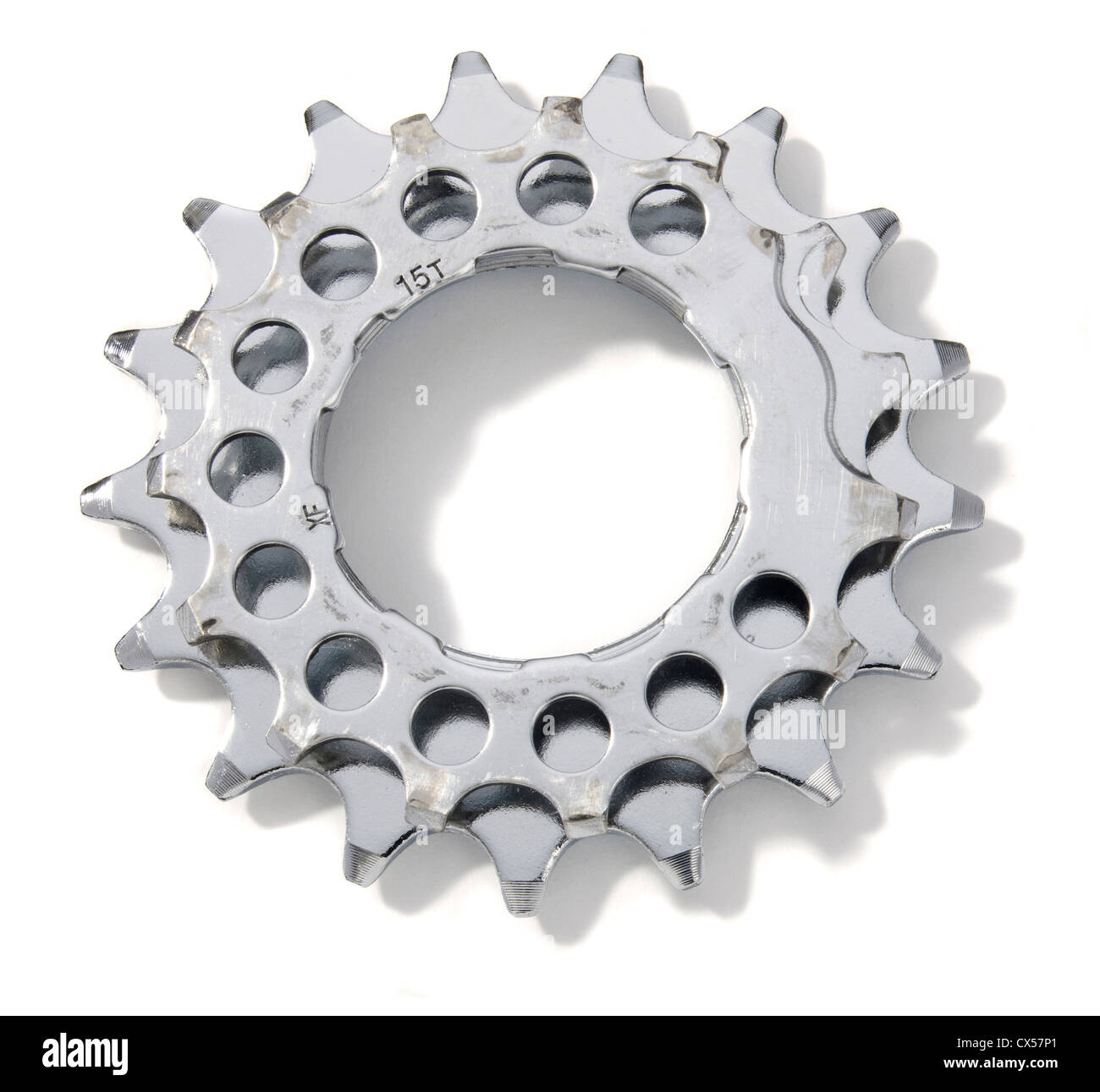 a bicycle cog photographed on a white background Stock Photo - Alamy