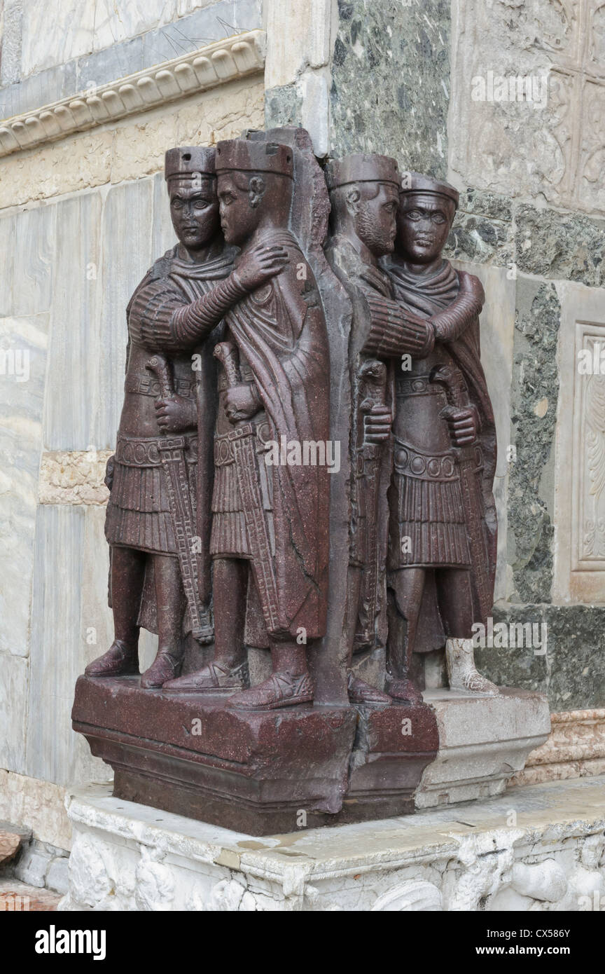 Tetrarchs - The porphyry statue of the Four Tetrarchs, Venice, Italy ...