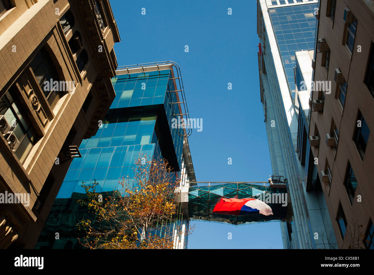 Santander Bank building, Santiago, Chile Stock Photo - Alamy