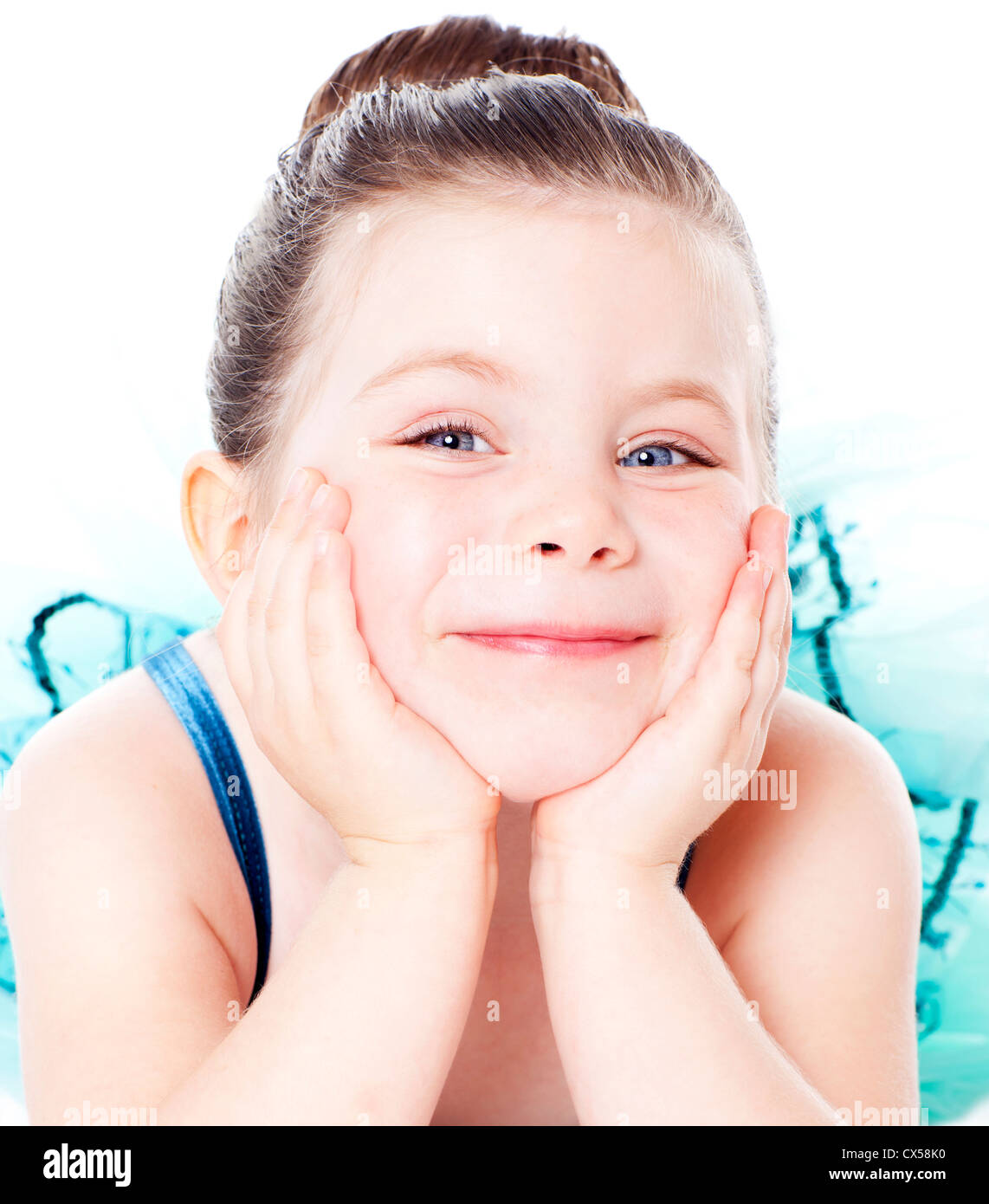 Young ballerina laying with face in hands Stock Photo - Alamy