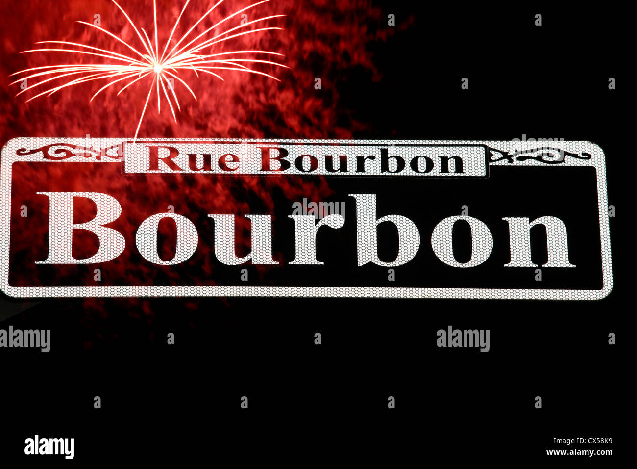 BOURBON STREET SIGN FRENCH QUARTER DOWNTOWN NEW ORLEANS LOUISIANA USA ...