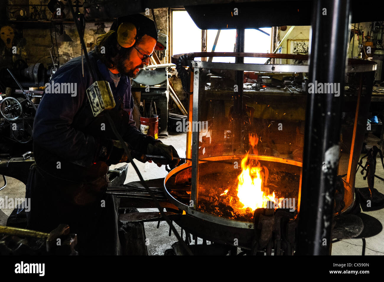Norway, Lofoten. The famous blacksmith in Sund Stock Photo - Alamy