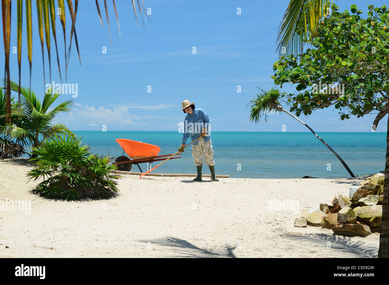 Wheelbarrow sand hi-res stock photography and images - Alamy
