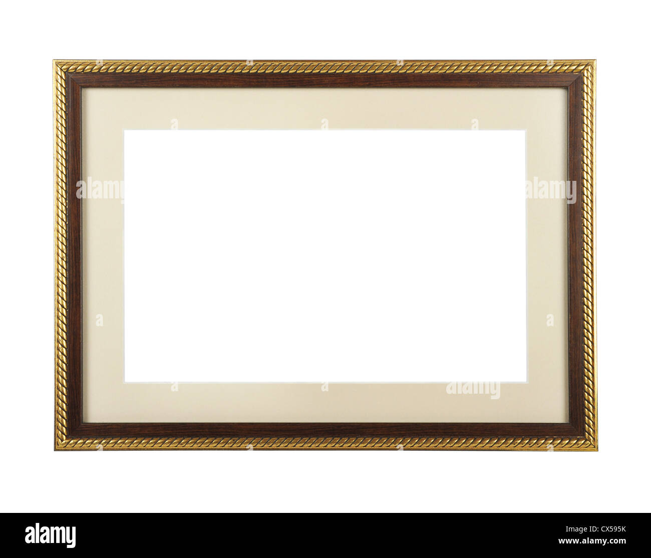 Wooden frame with passe-partout for paintings or photographs Stock ...