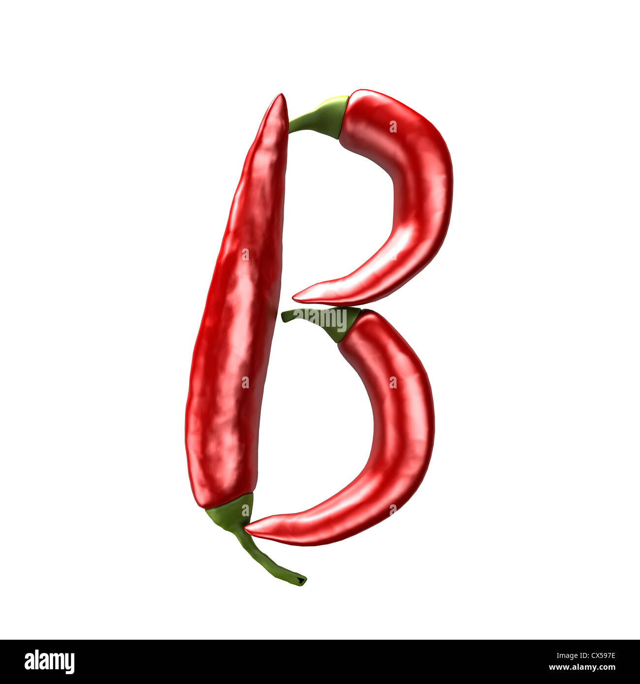 Chili abc - B Stock Photo - Alamy