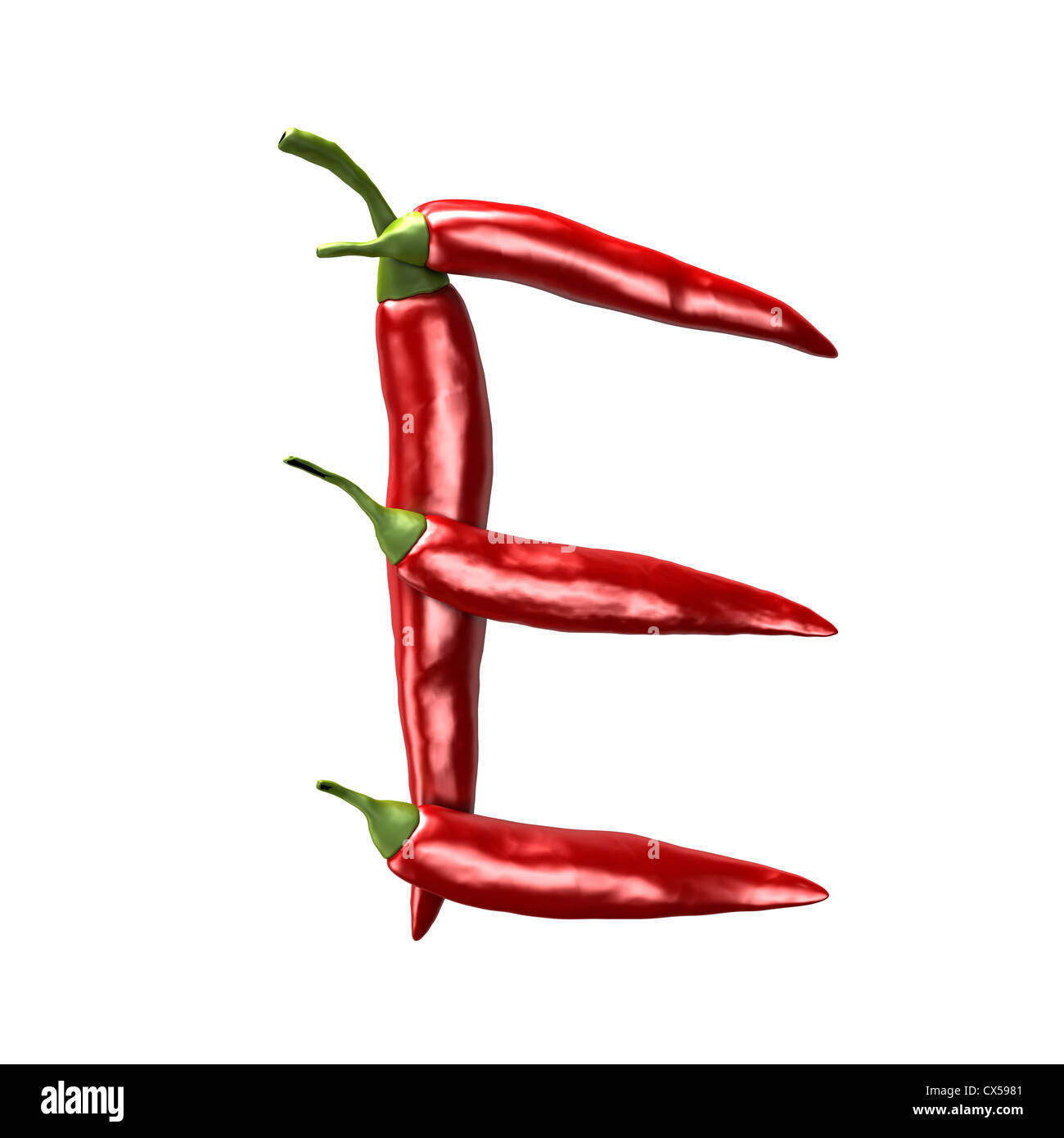 Chili abc - E Stock Photo - Alamy