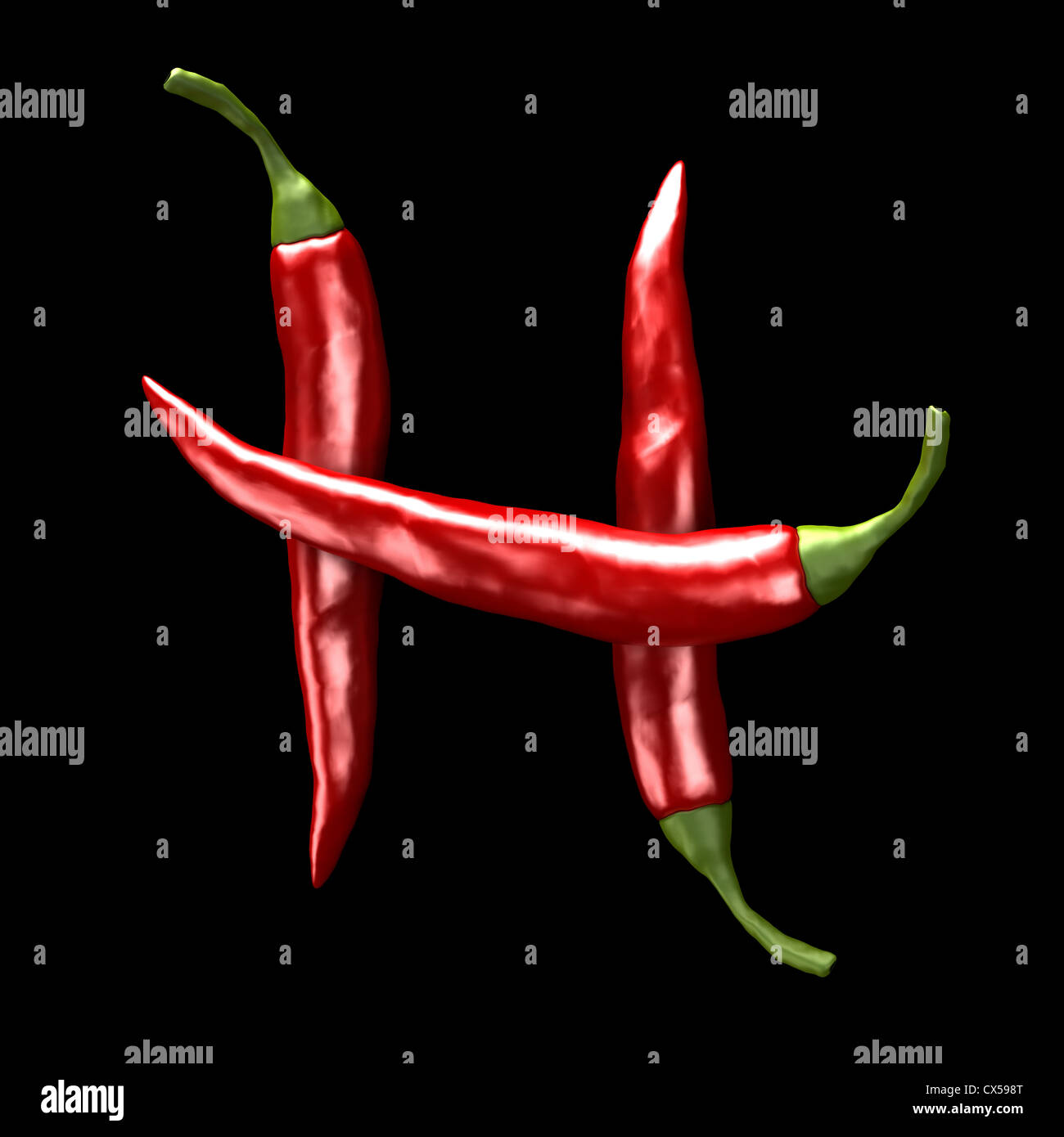 Chili abc - H Stock Photo - Alamy