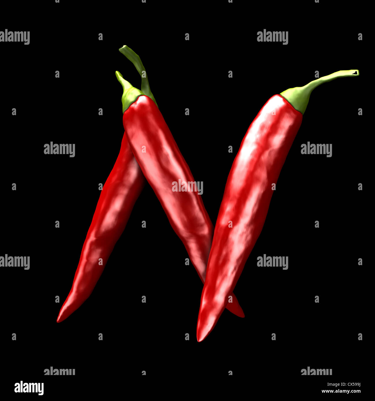 Chili abc - N Stock Photo - Alamy