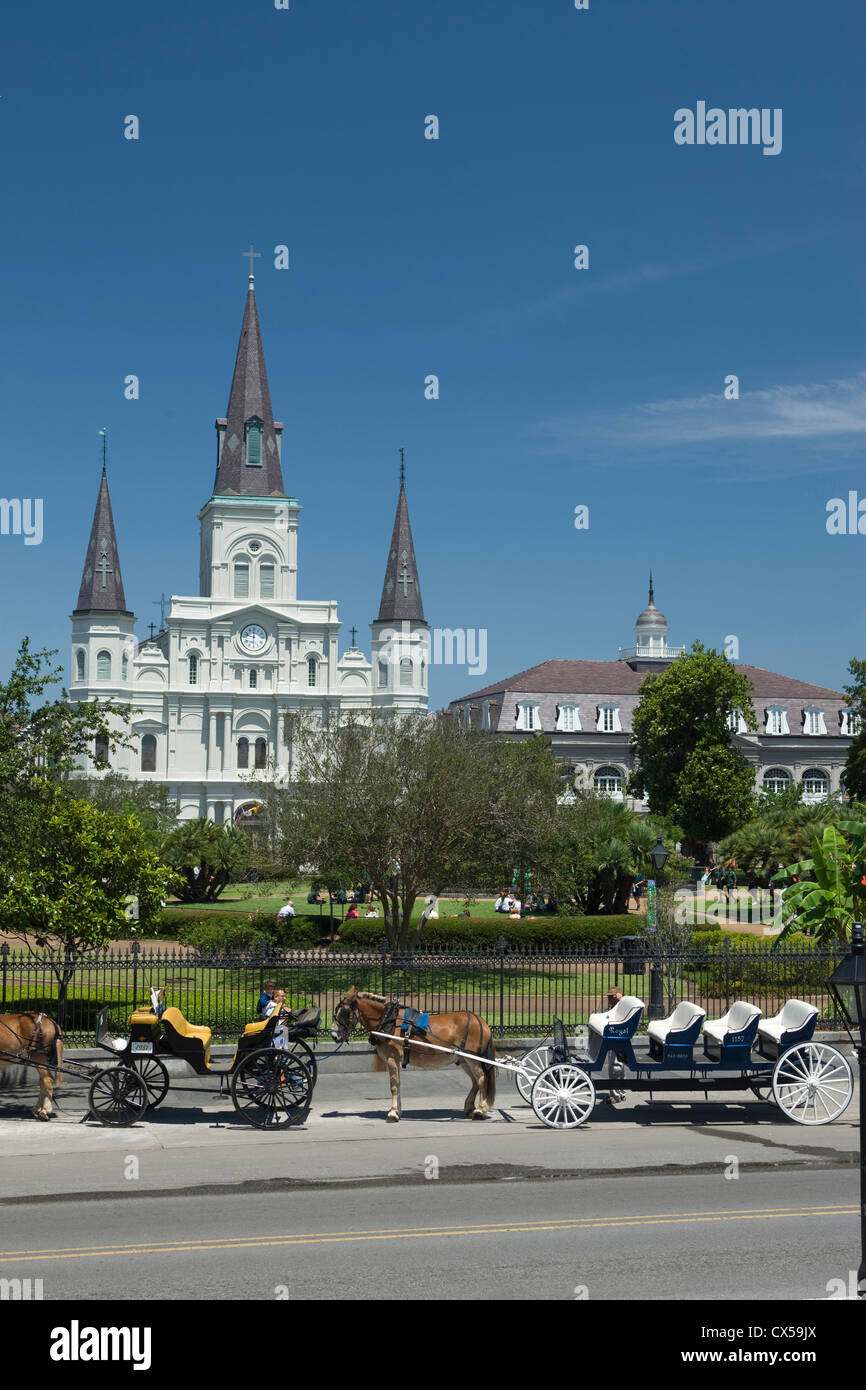 New Orleans Jackson Square Carriage High Resolution Stock Photography ...