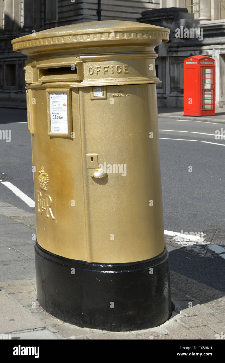 Royal Mail post box painted gold for press launch to promote national ...