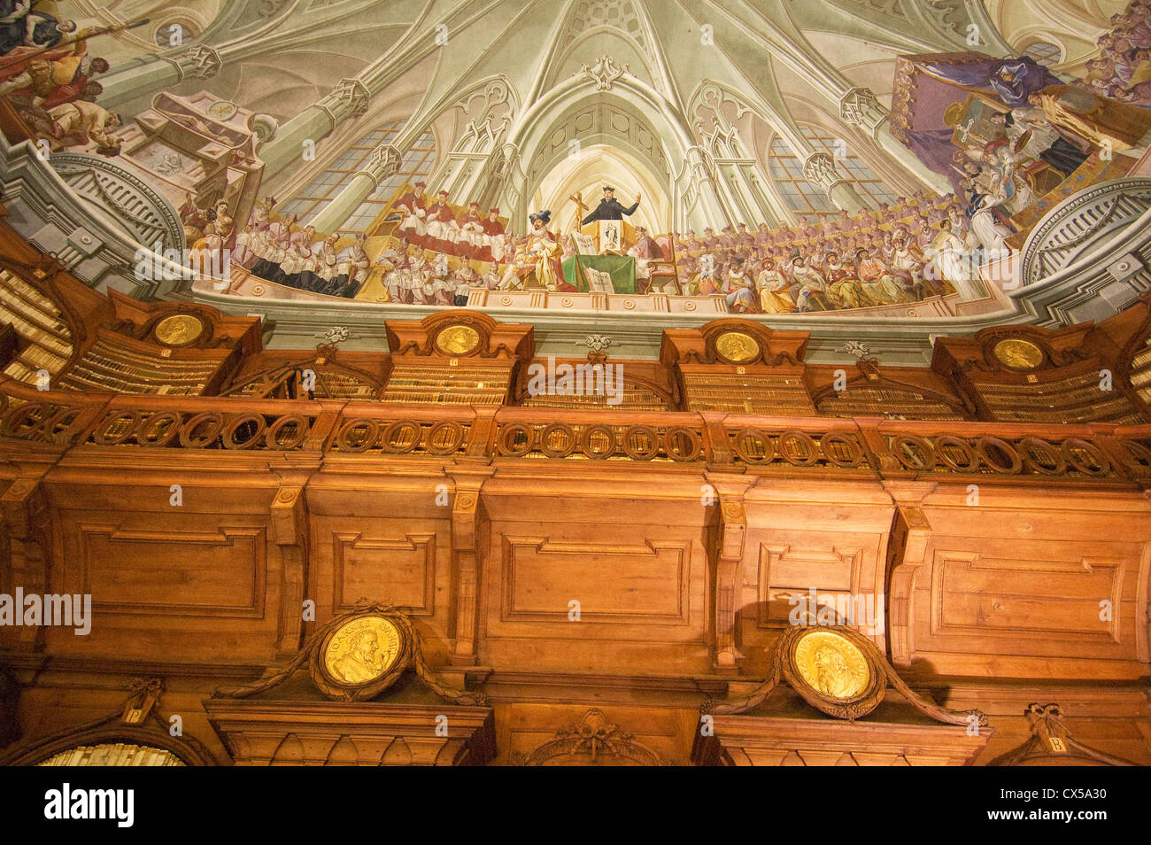 Elk190-3061 Hungary Eger Lyceum library 1778 painted frescoe on ...