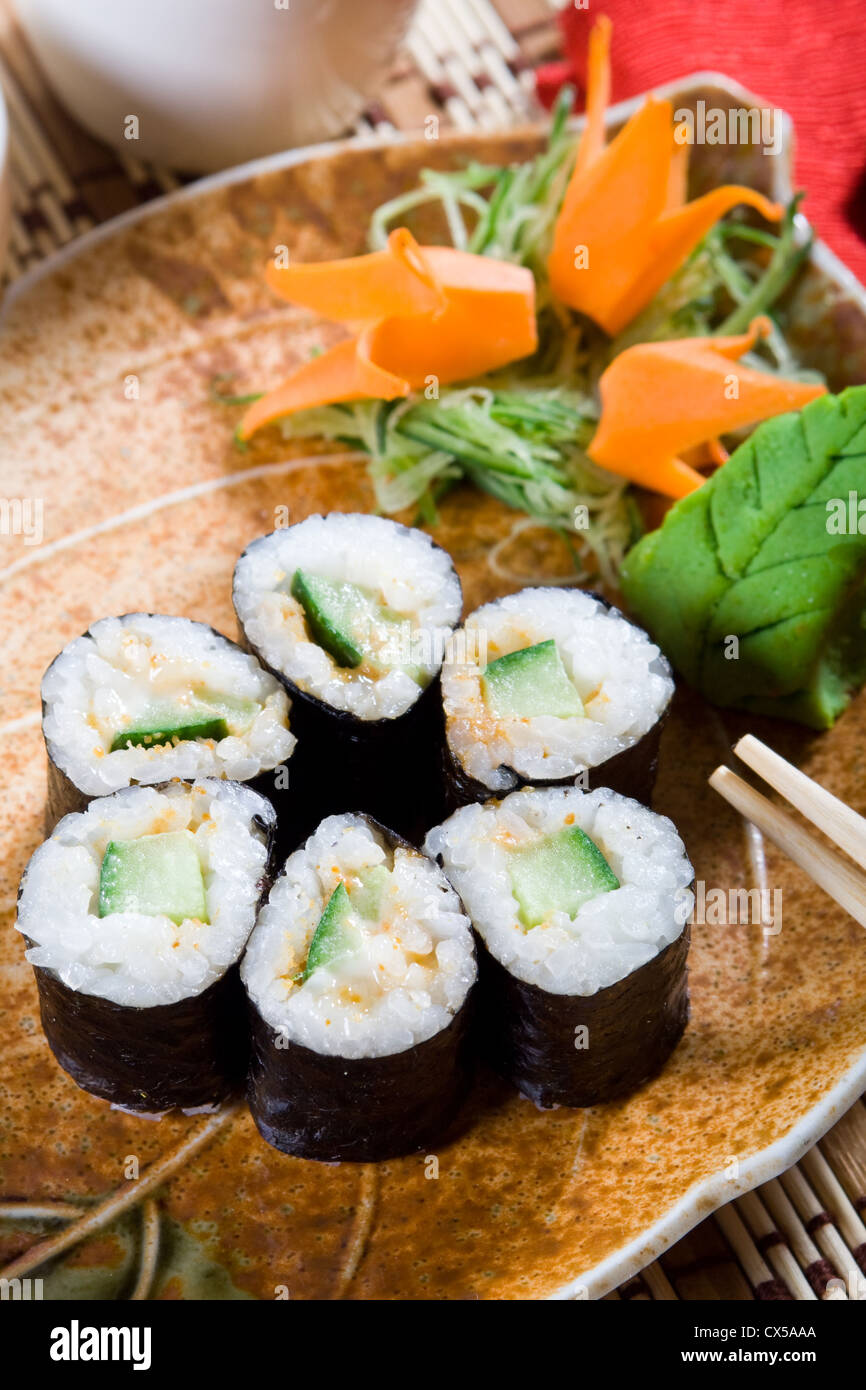 Japanese maki rolls Stock Photo - Alamy