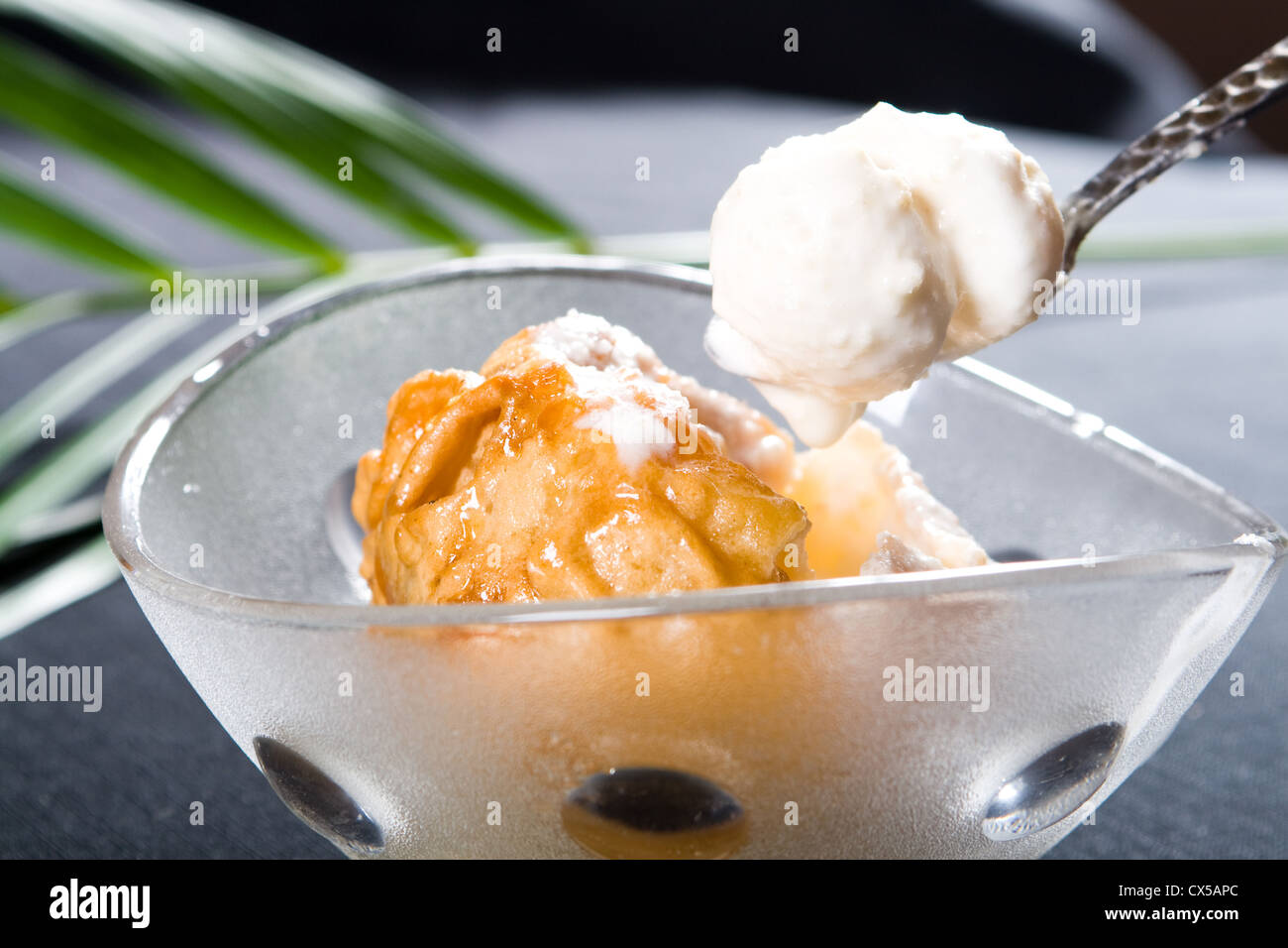 Deep fried ice cream hi-res stock photography and images - Alamy