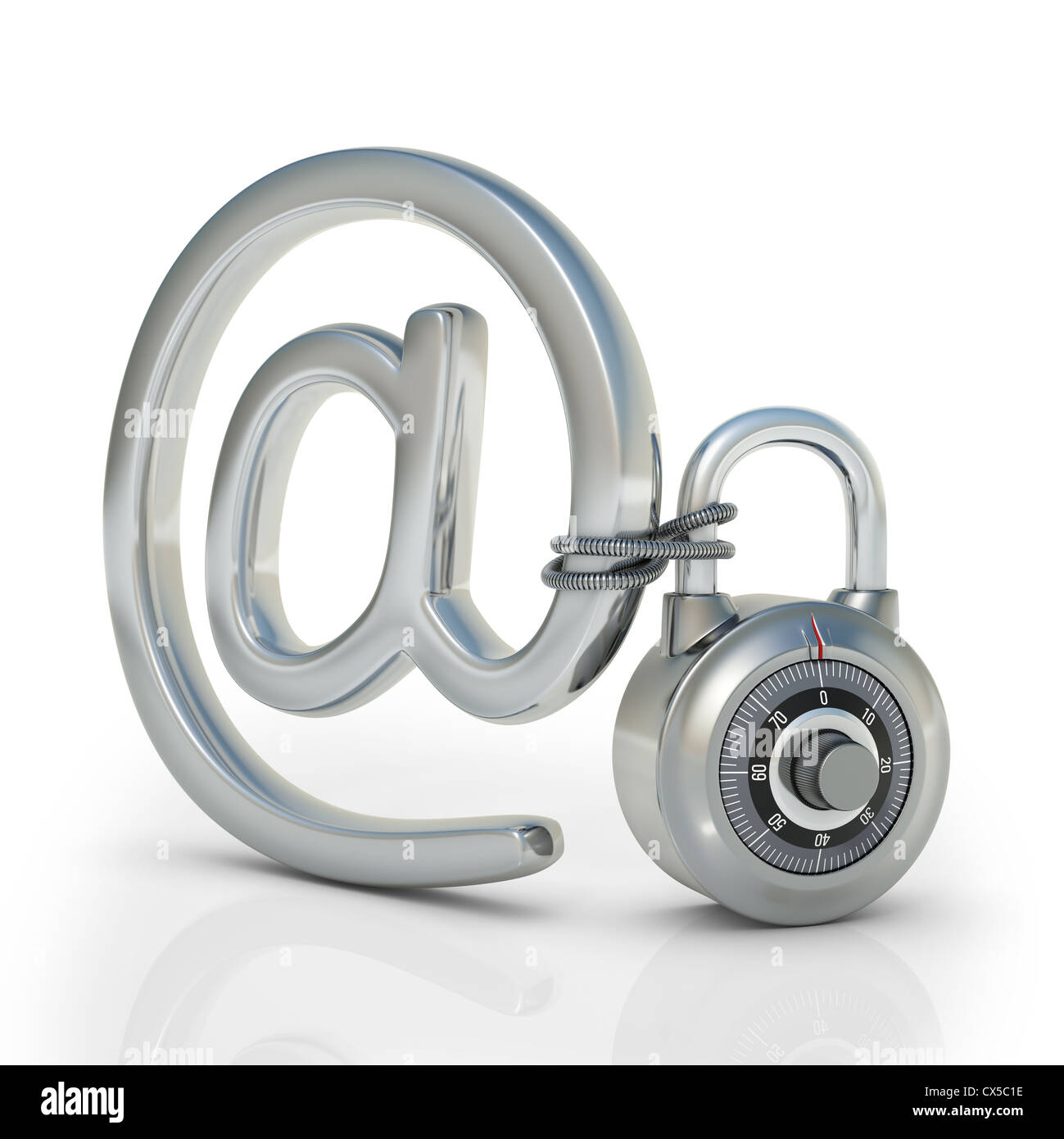 Email protected by a padlock. Concept of protection of electronic ...