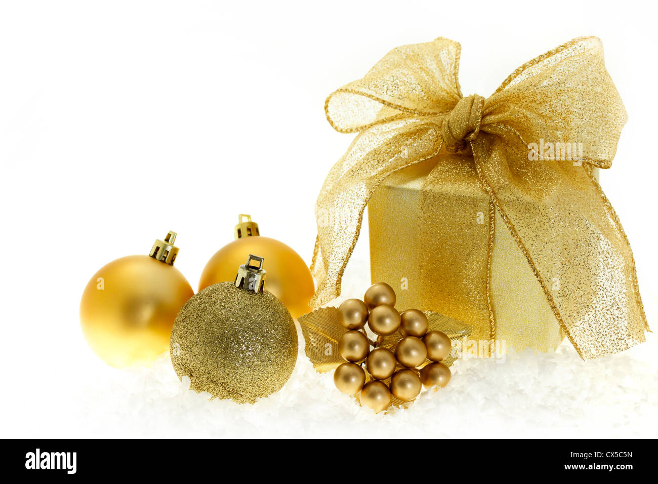 Bright gold white christmas Cut Out Stock Images & Pictures - Alamy
