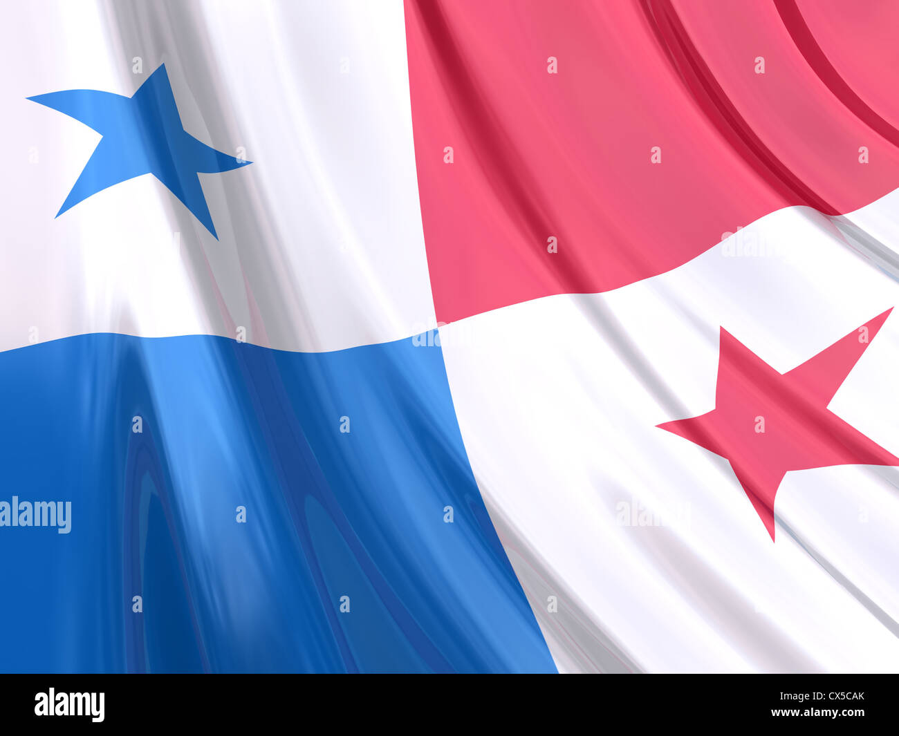 Glossy flag of Panama Stock Photo - Alamy
