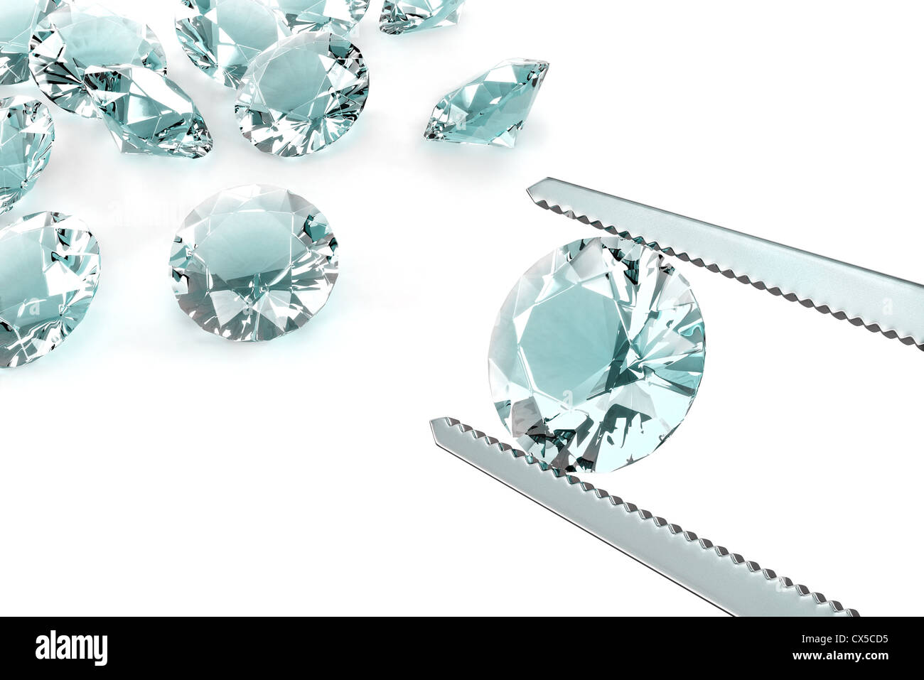 Choosing the best diamond of all Stock Photo - Alamy