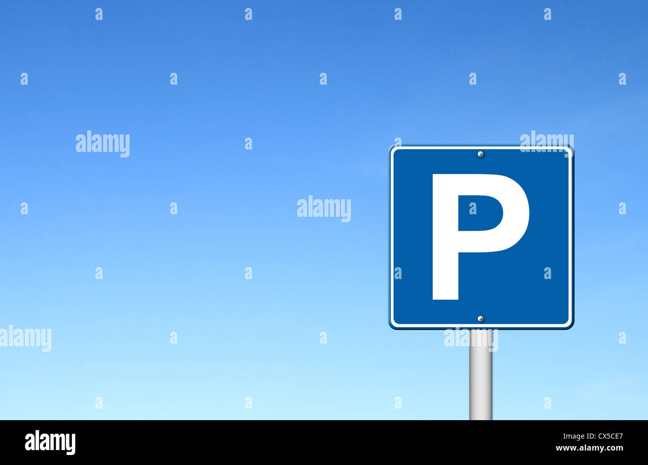Traffic sign blue square red hi-res stock photography and images - Alamy