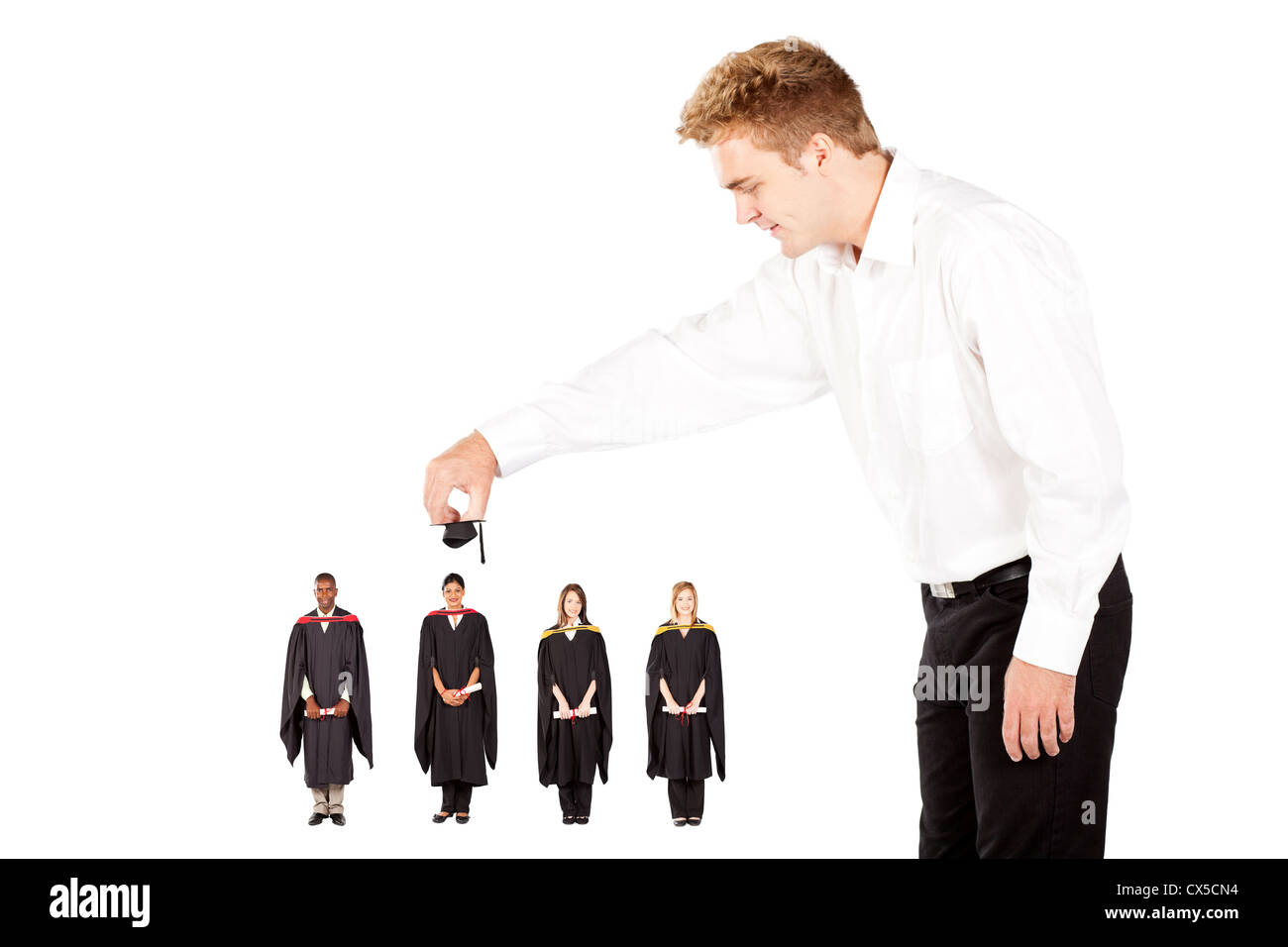 Male college graduate diploma Cut Out Stock Images & Pictures - Alamy