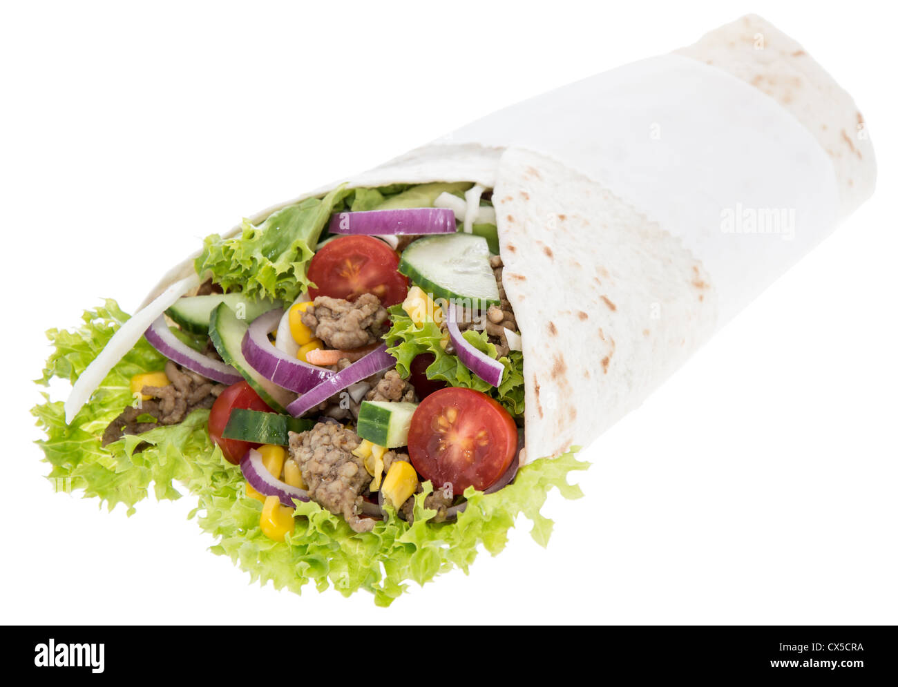 Wrap isolated on white background Stock Photo - Alamy