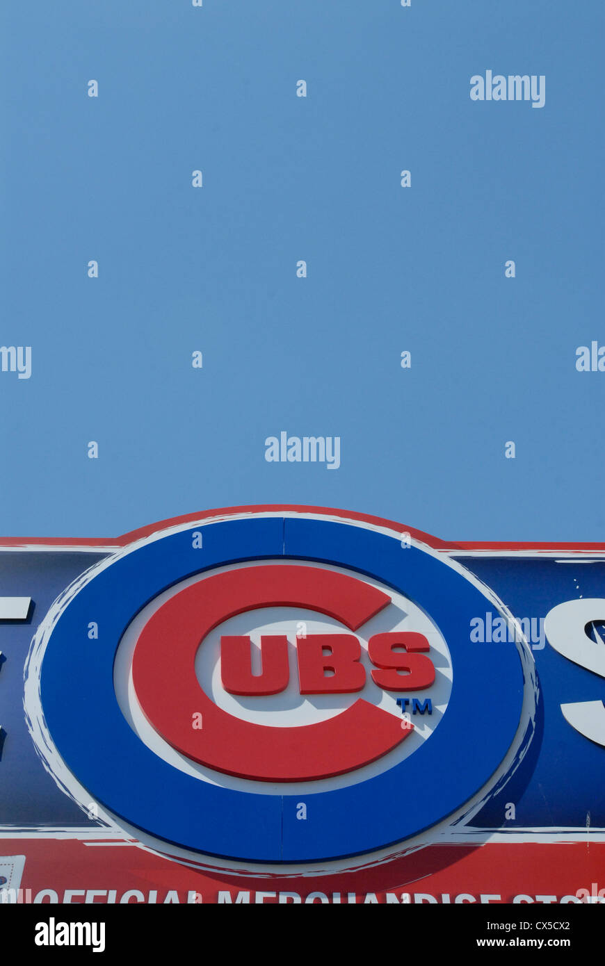 Chicago Cubs team, Wrigley Field baseball stadium sign, Chicago ...