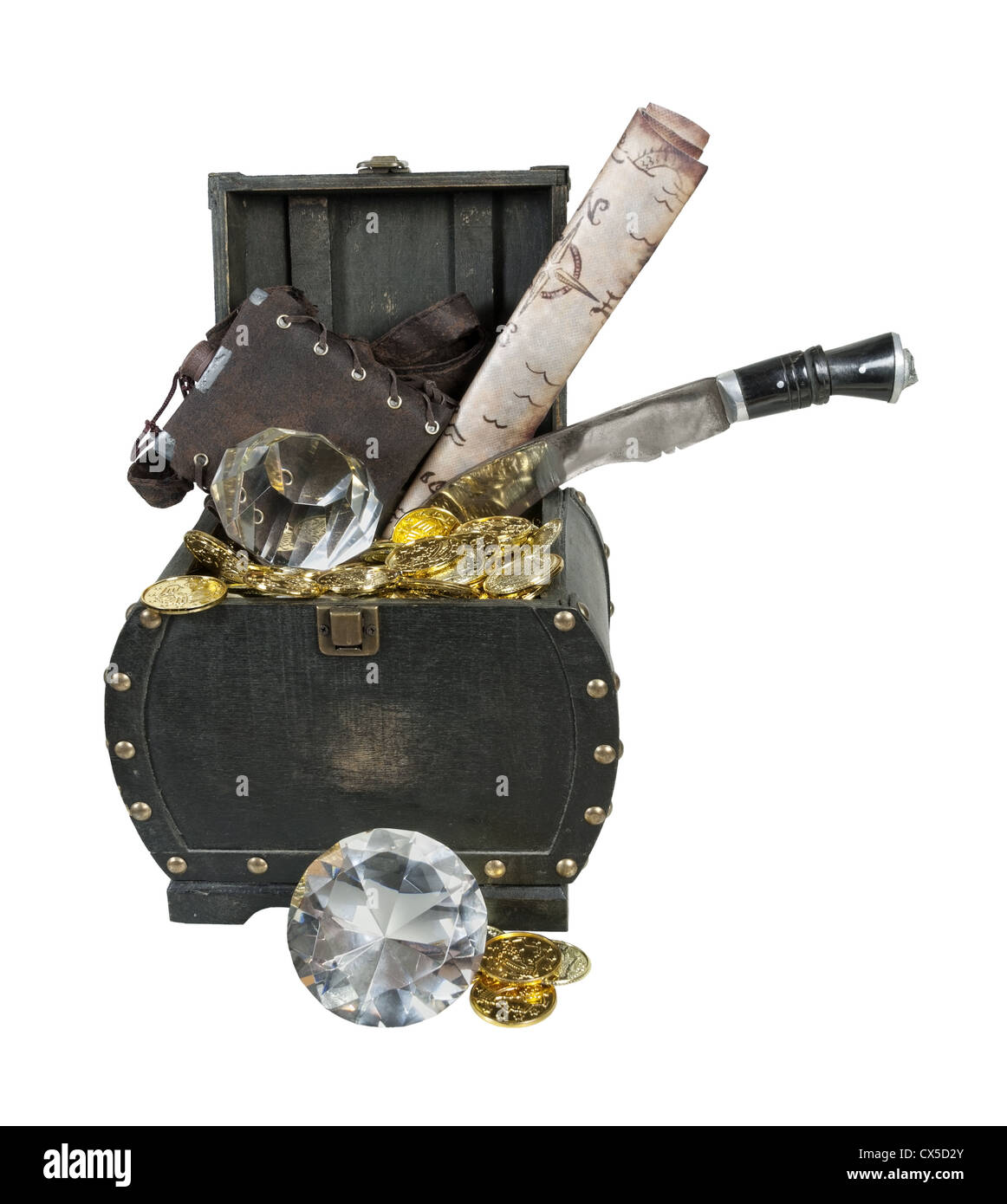 Treasure coin diamond in Cut Out Stock Images & Pictures - Alamy