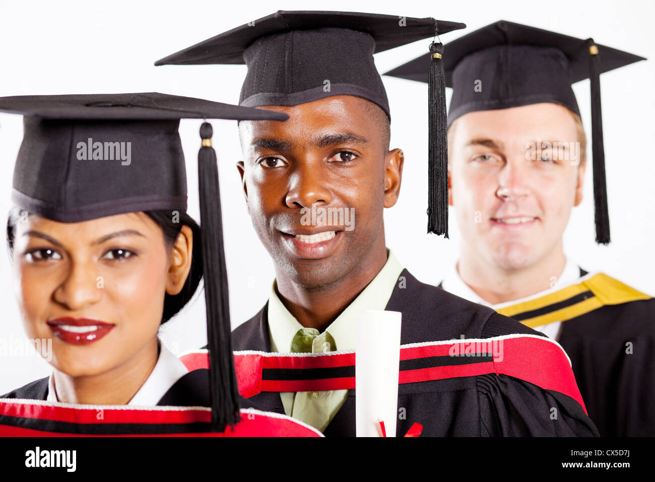 multiracial university students graduation Stock Photo - Alamy