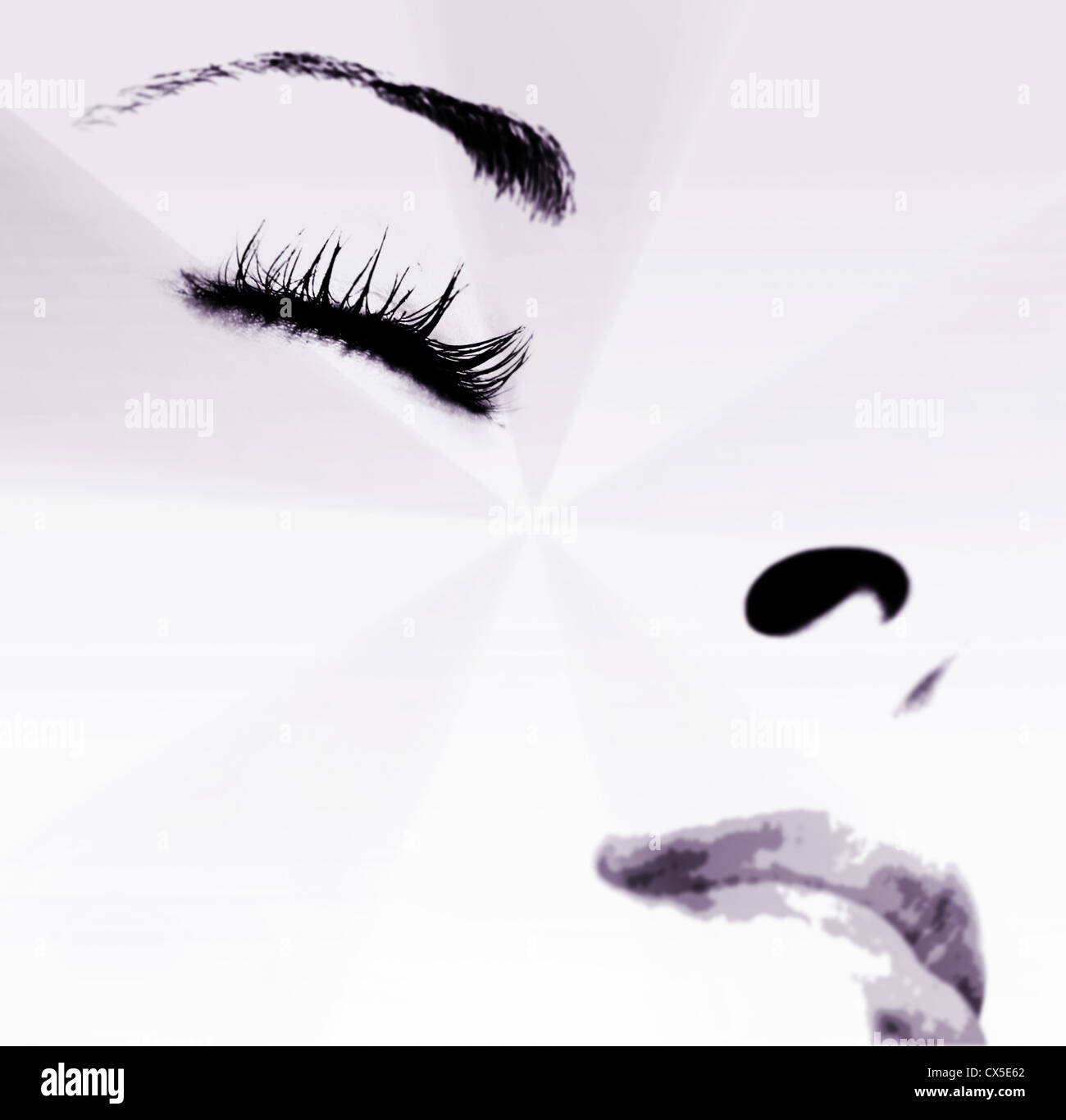 Beautiful girl - sleeping. Close-up Stock Photo - Alamy