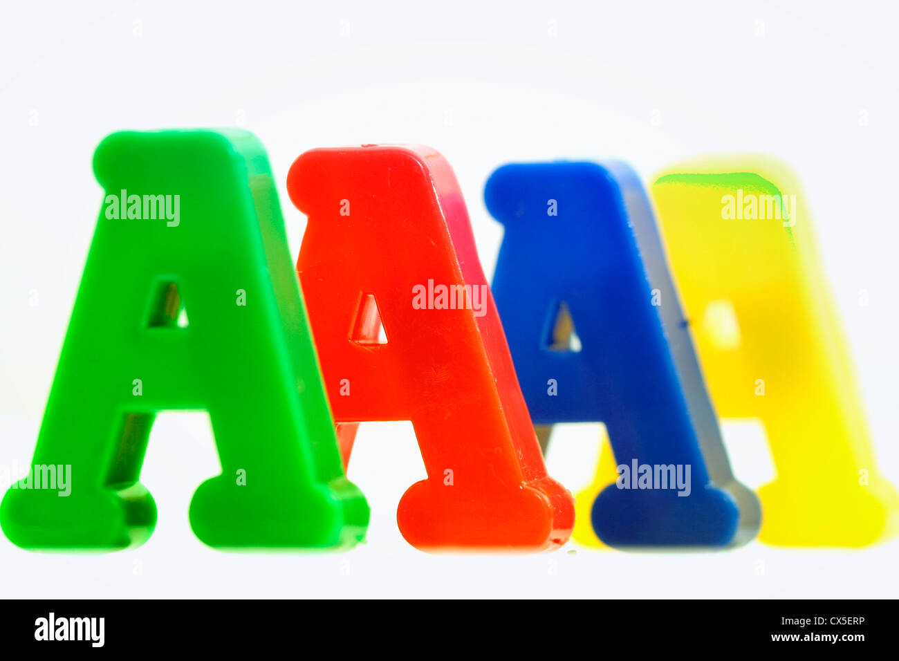 Close-up of letters. A letters line Stock Photo - Alamy