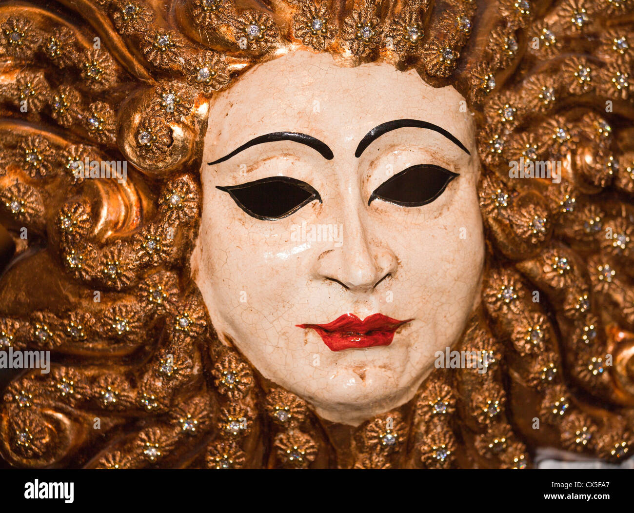 Photo of a typical carnival mask in Venice Stock Photo - Alamy